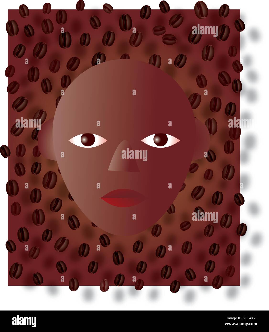 face behind the coffee Stock Vector Image & Art - Alamy