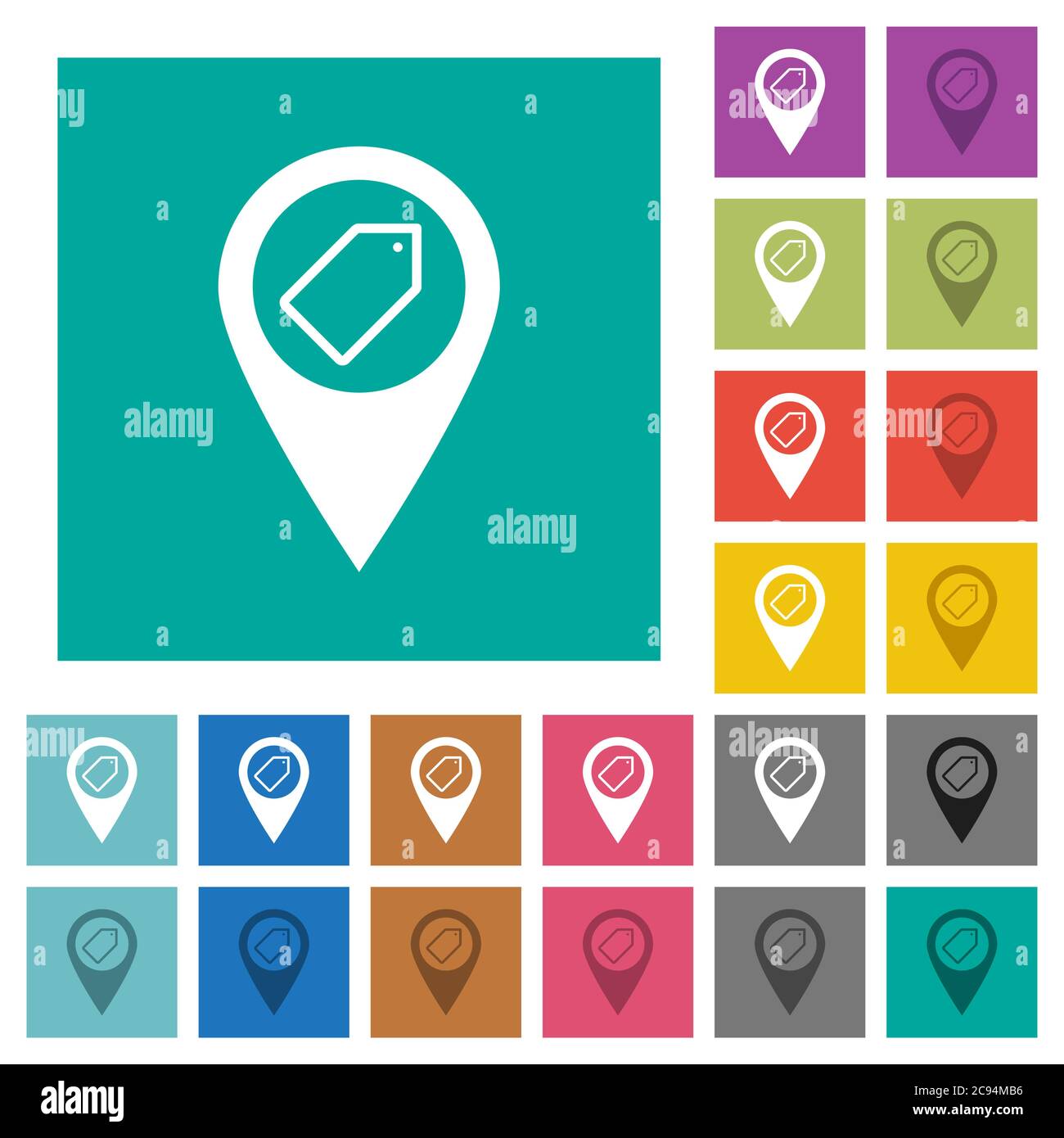 Symbols on map with label hi-res stock photography and images - Alamy