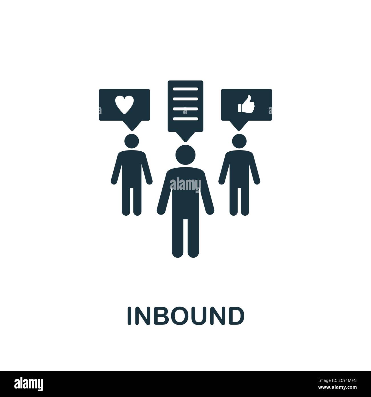 Inbound icon. Simple element from community management collection ...