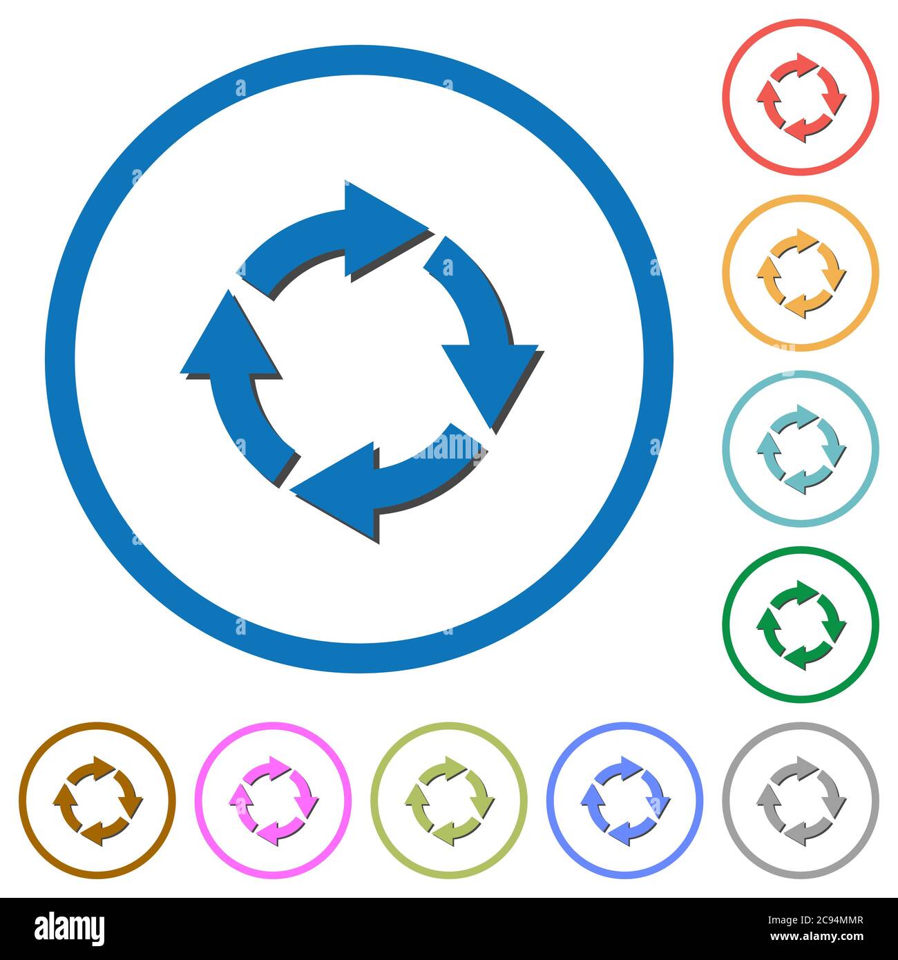 Rotating circles on green background Stock Vector Images - Alamy