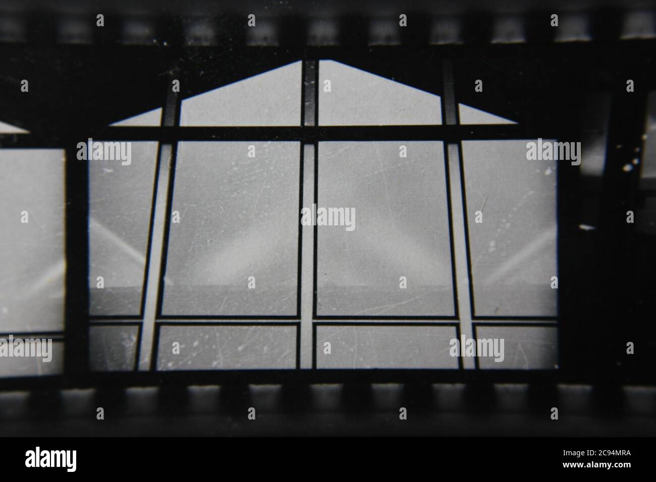 Fine 1970s vintage black and white photography of a huge window open to ...