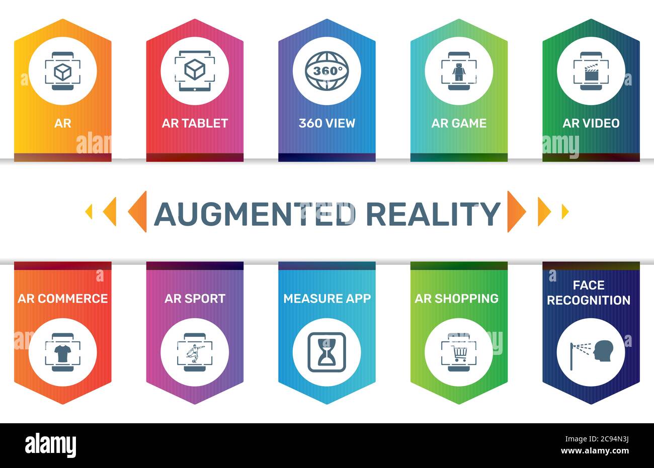 Vector Infographic template Ar data visualization. 10 step options. Can ...