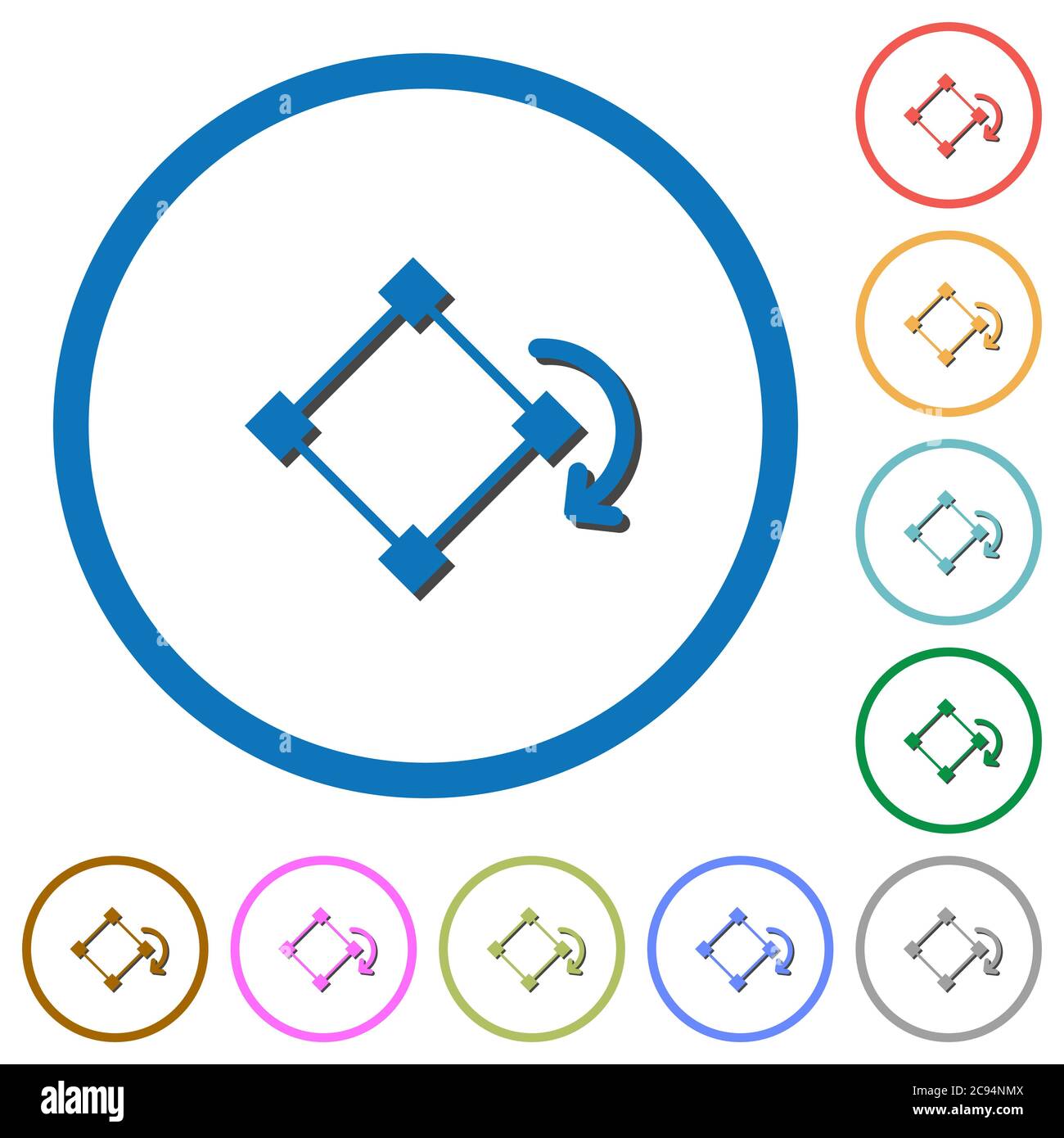 Rotating circles on green background Cut Out Stock Images & Pictures ...