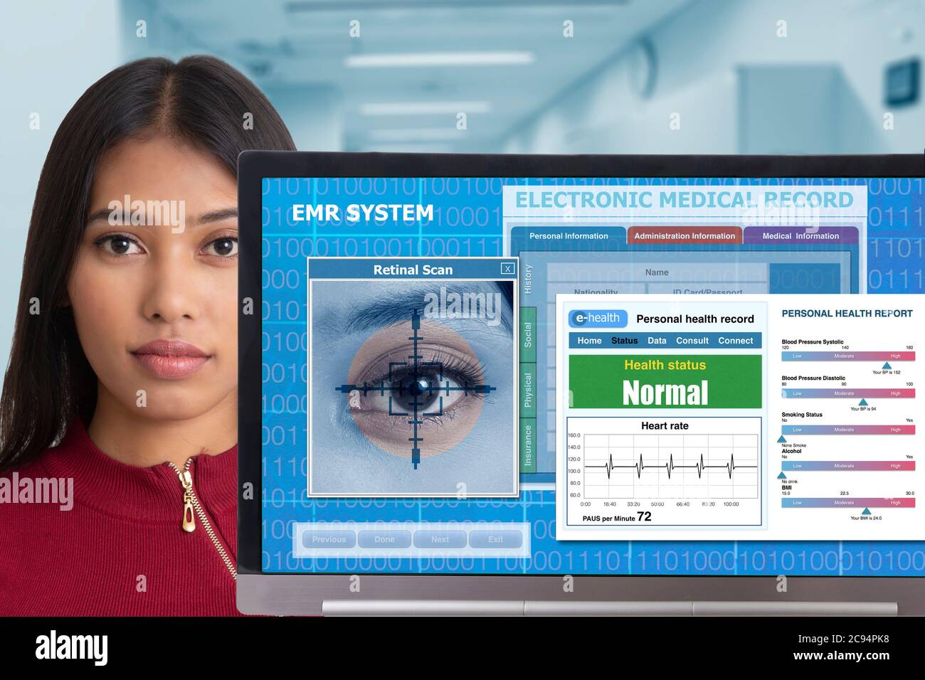 Retinal scan hi-res stock photography and images - Alamy