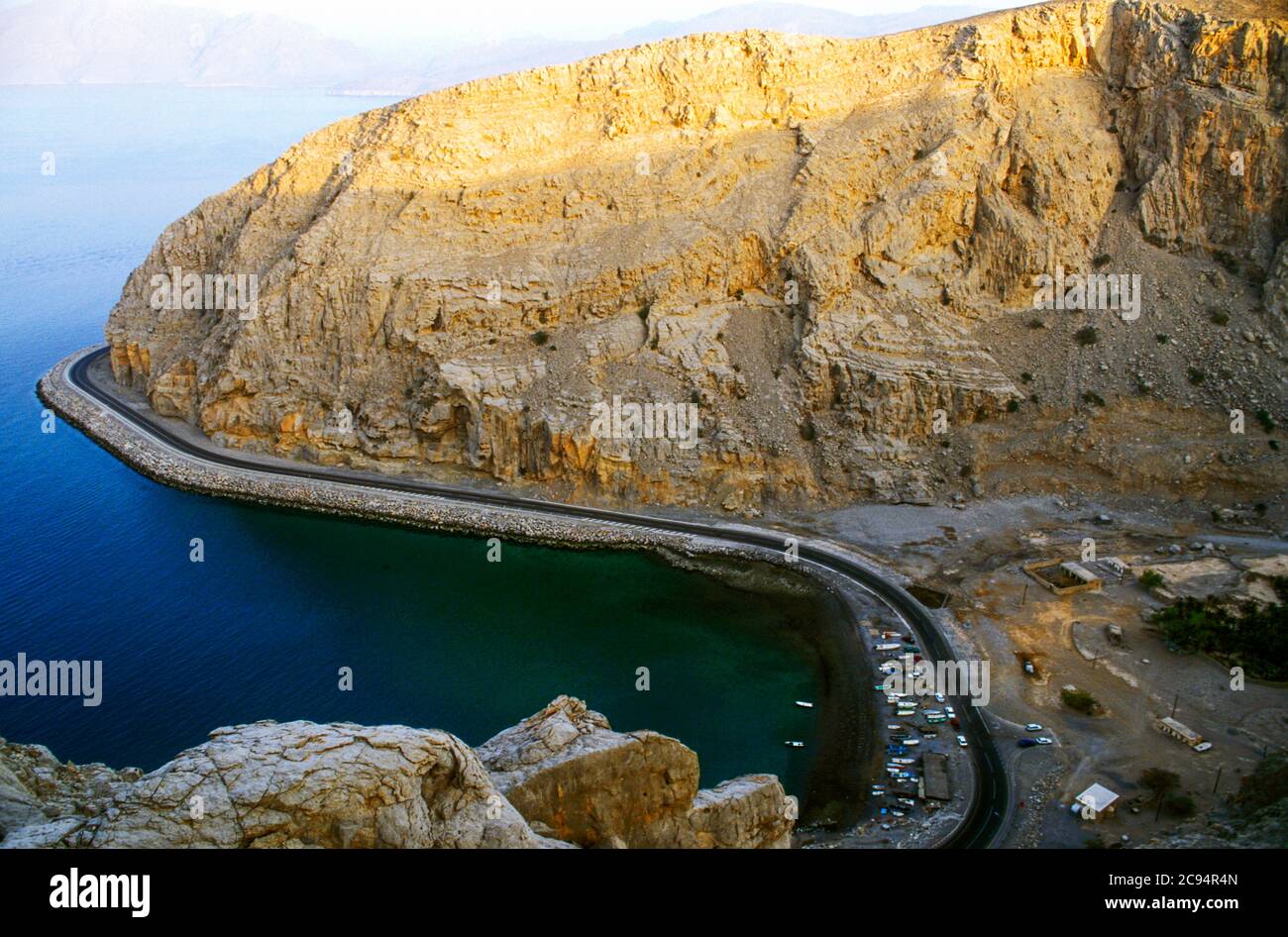 Panoramic view near Khasab in the Musandam Peninsula, Sultanate of Oman ...