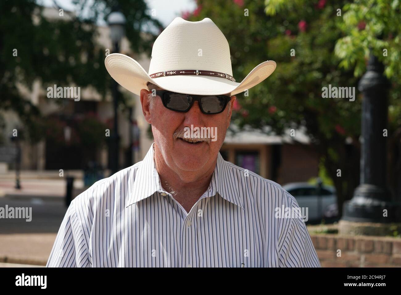 Tyler, TX, USA. 28th July, 2020. HANK GILBERT, a Democratic candidate ...