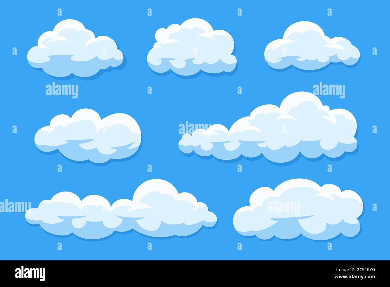 Set of cartoon clouds Stock Vector Image & Art - Alamy