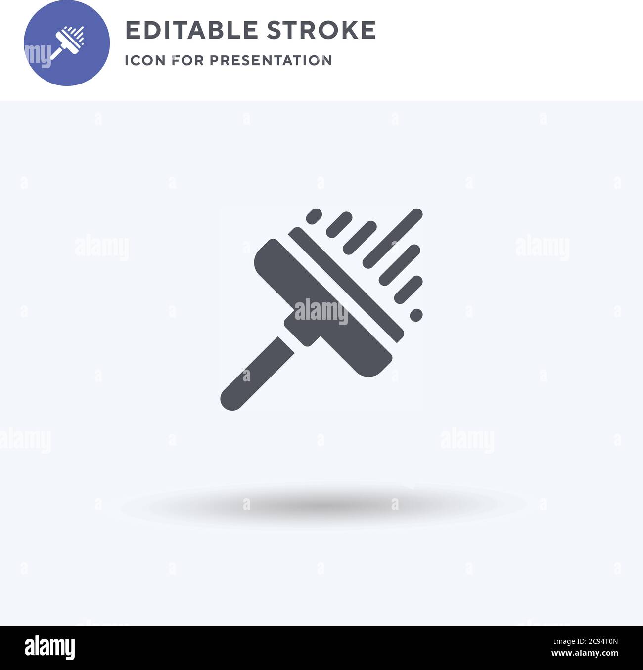 Cleaning Brush icon vector, filled flat sign, solid pictogram isolated ...