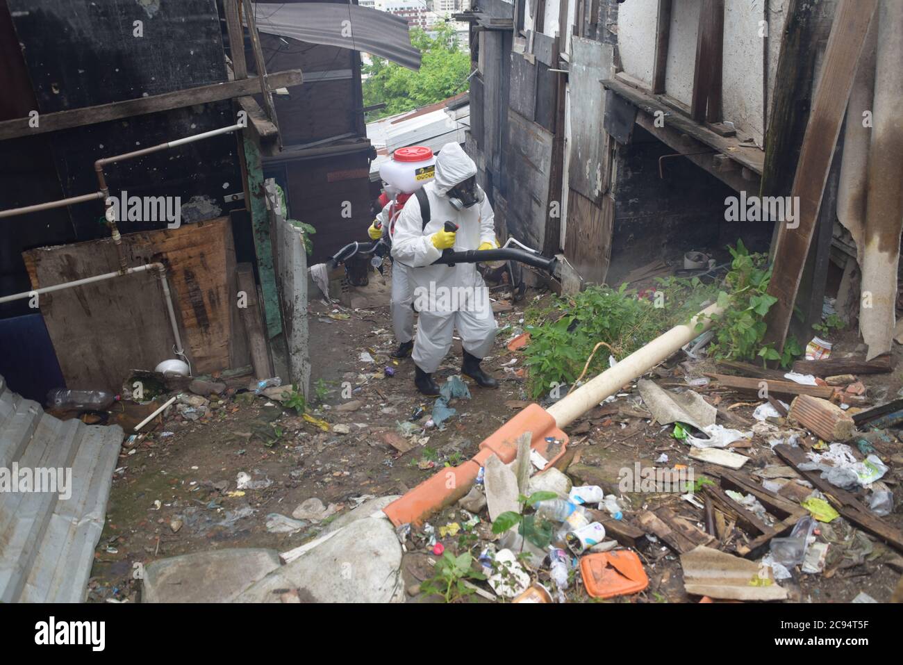 RIO DE JANEIRO,BRAZIL,APRIL,10,2020: residents of the favela dona marta ...