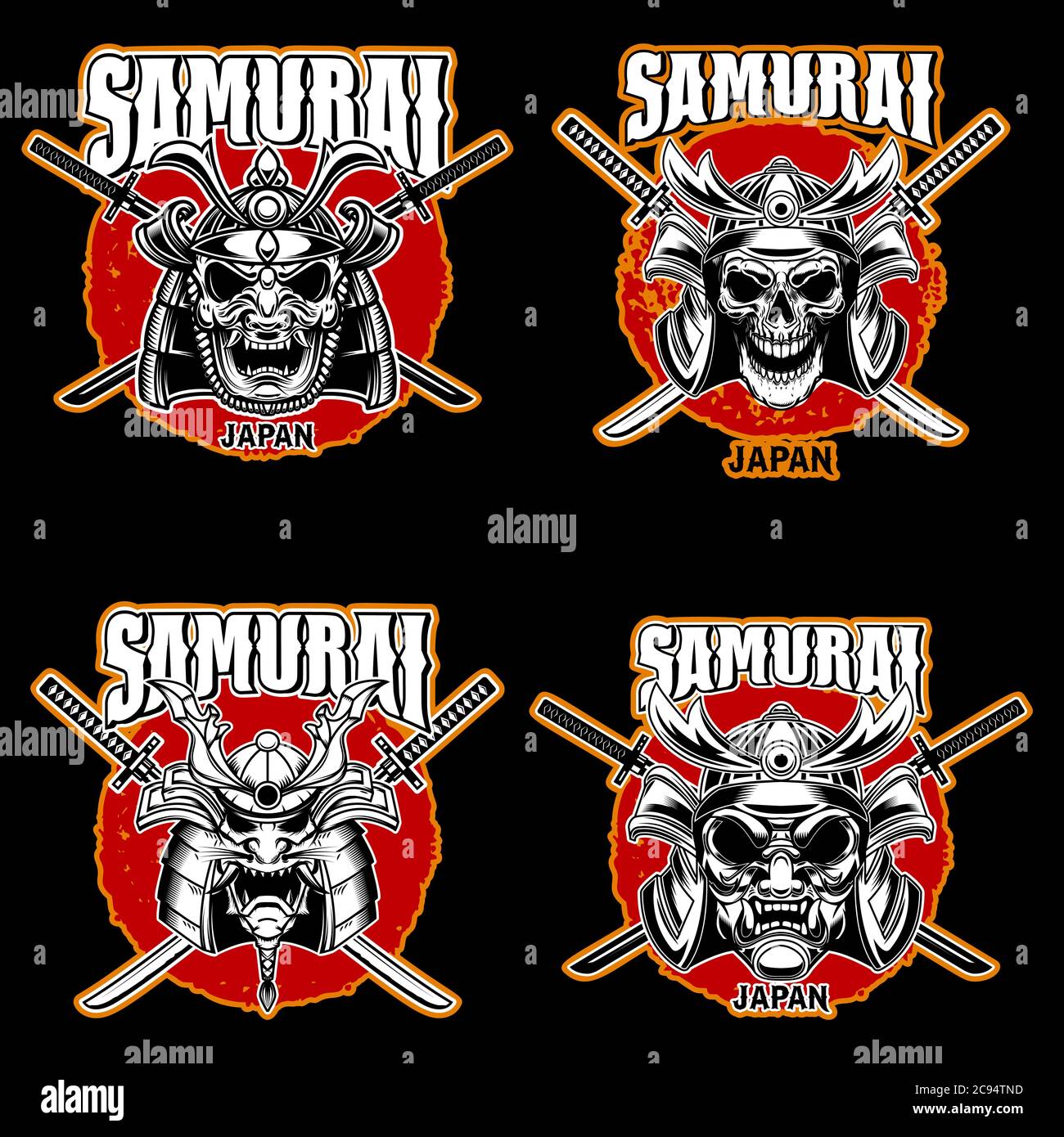 Samurai warrior illustrations hi-res stock photography and images - Alamy