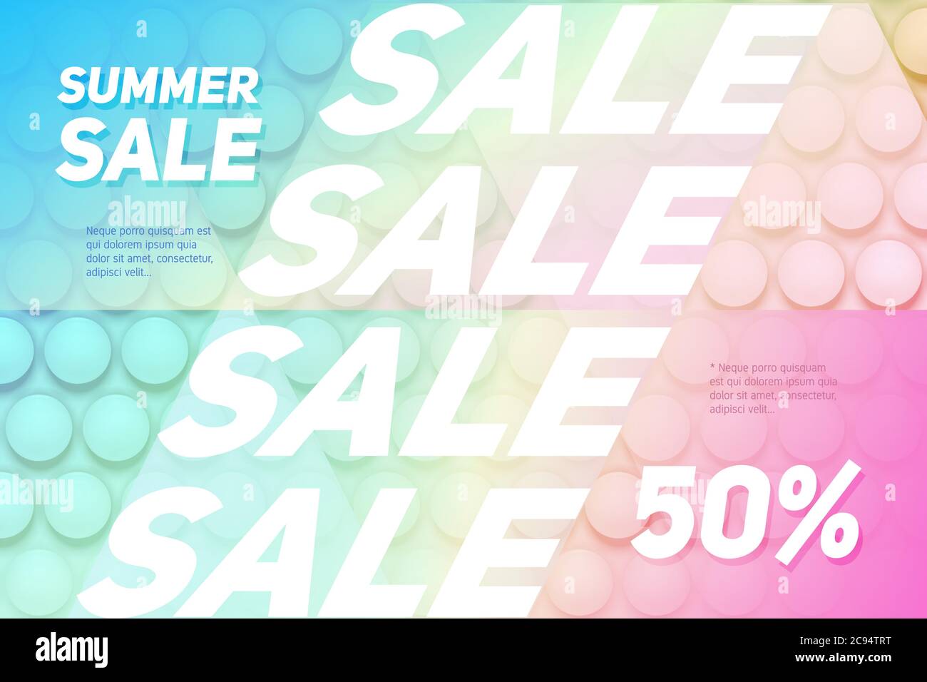 Sale concept banner - creative vector illustration with multicolored ...