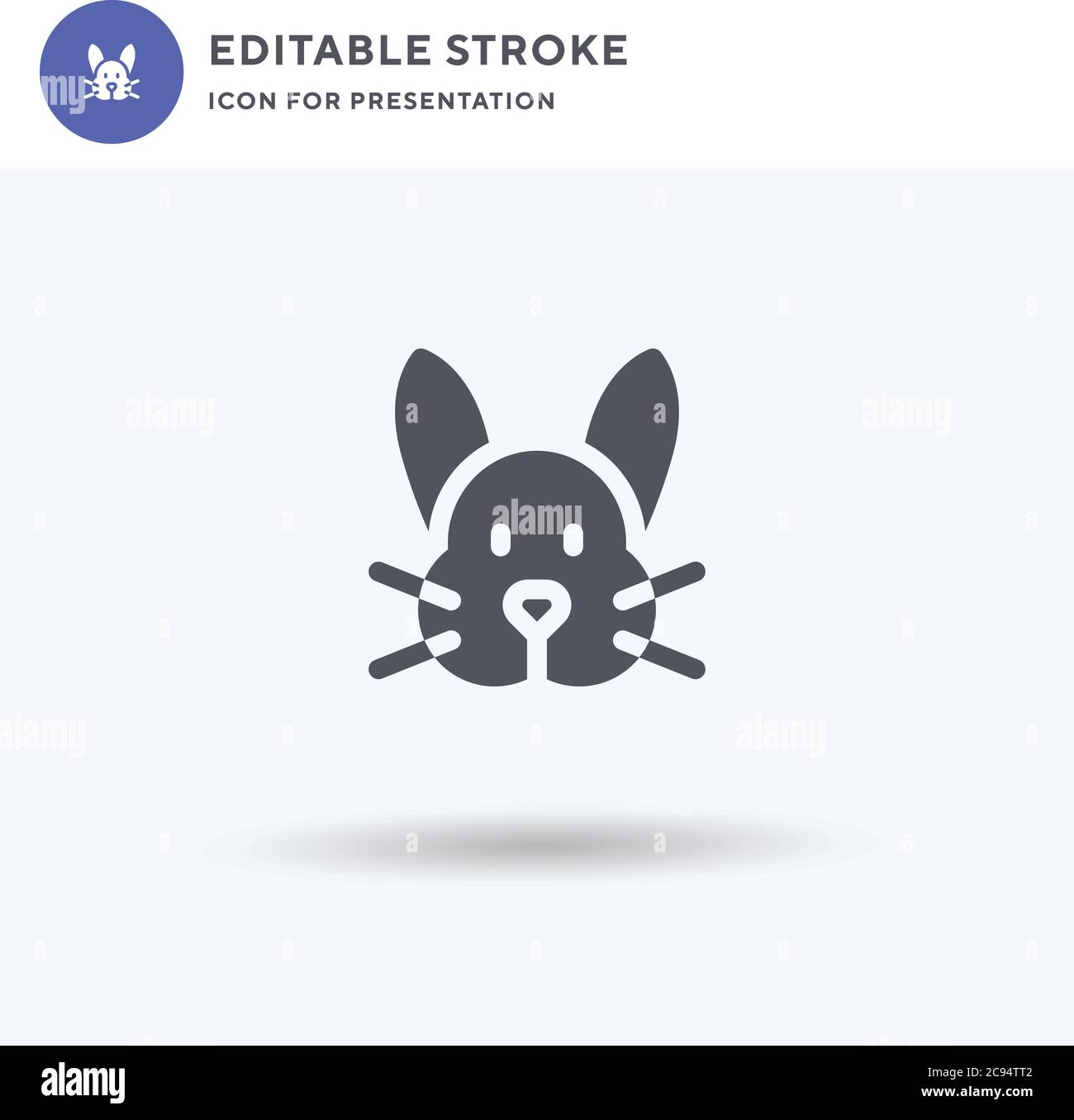Hare icon vector, filled flat sign, solid pictogram isolated on white ...