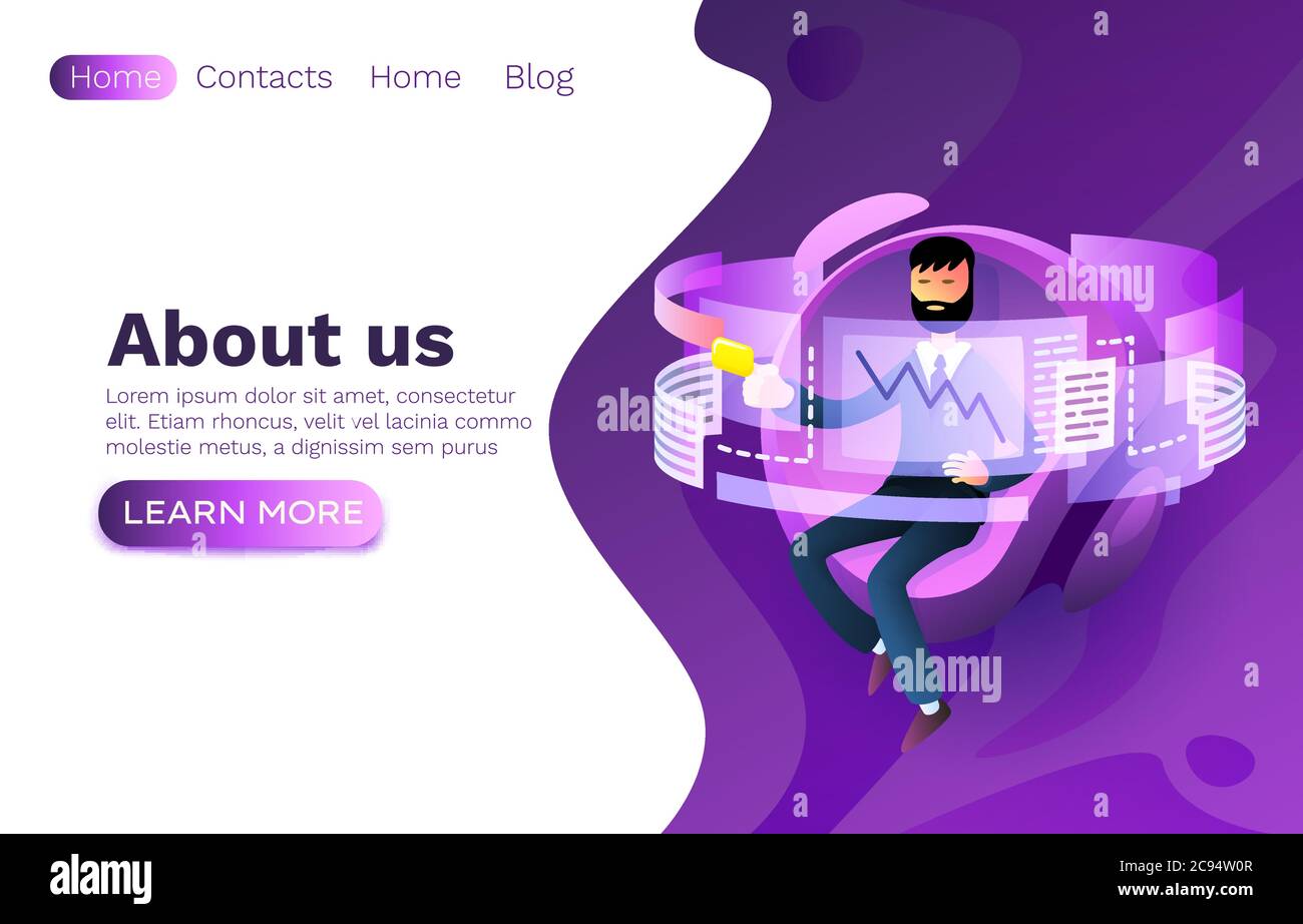 Operator job developer, website workplace process, display infographic ...