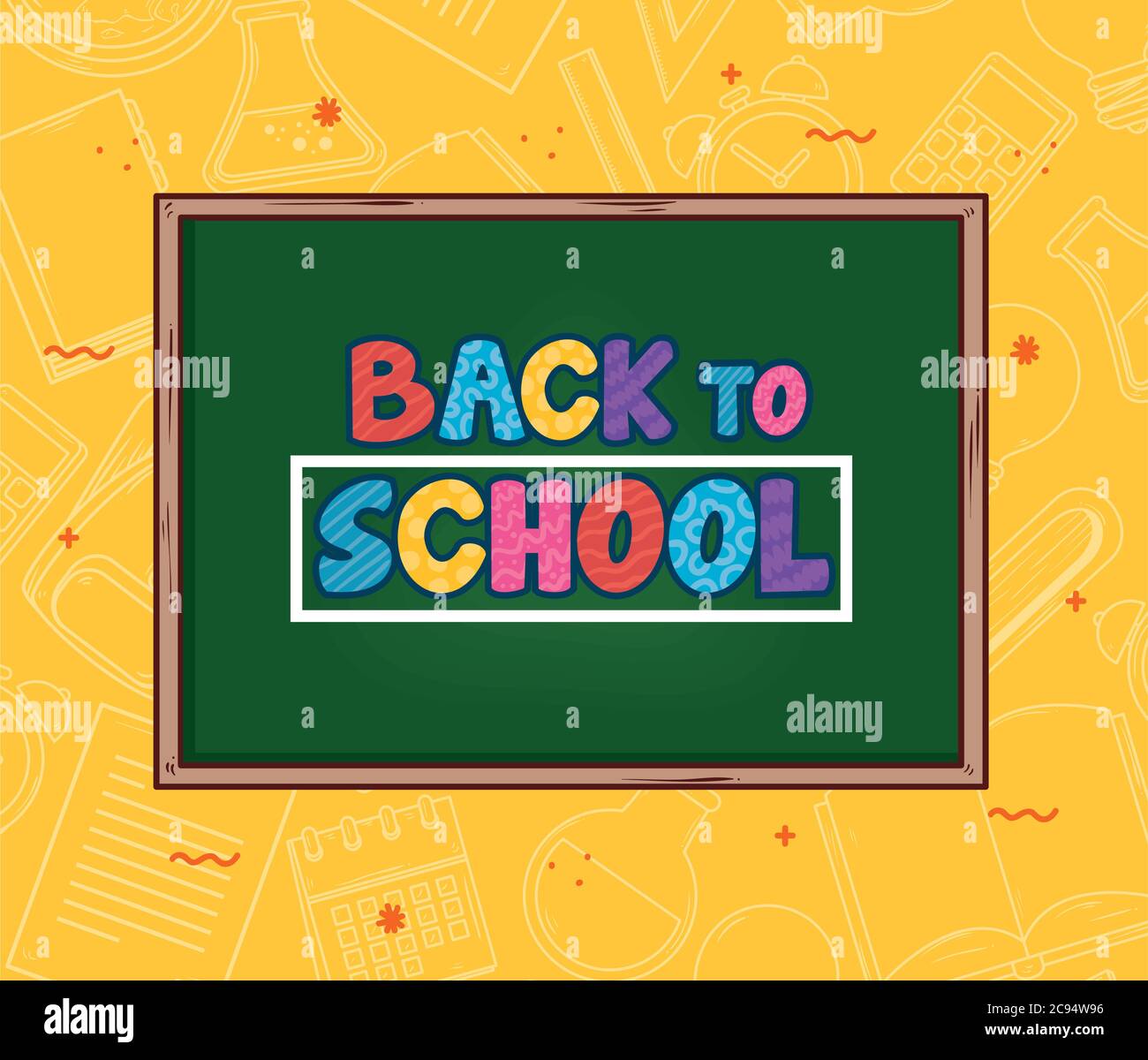 back to school banner with chalkboard Stock Vector Image & Art - Alamy