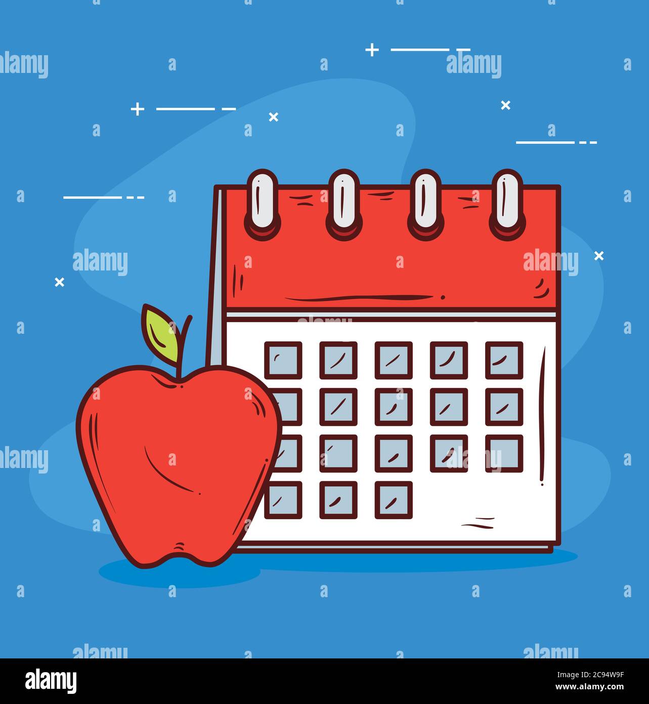 Apple calendar Stock Vector Images - Alamy