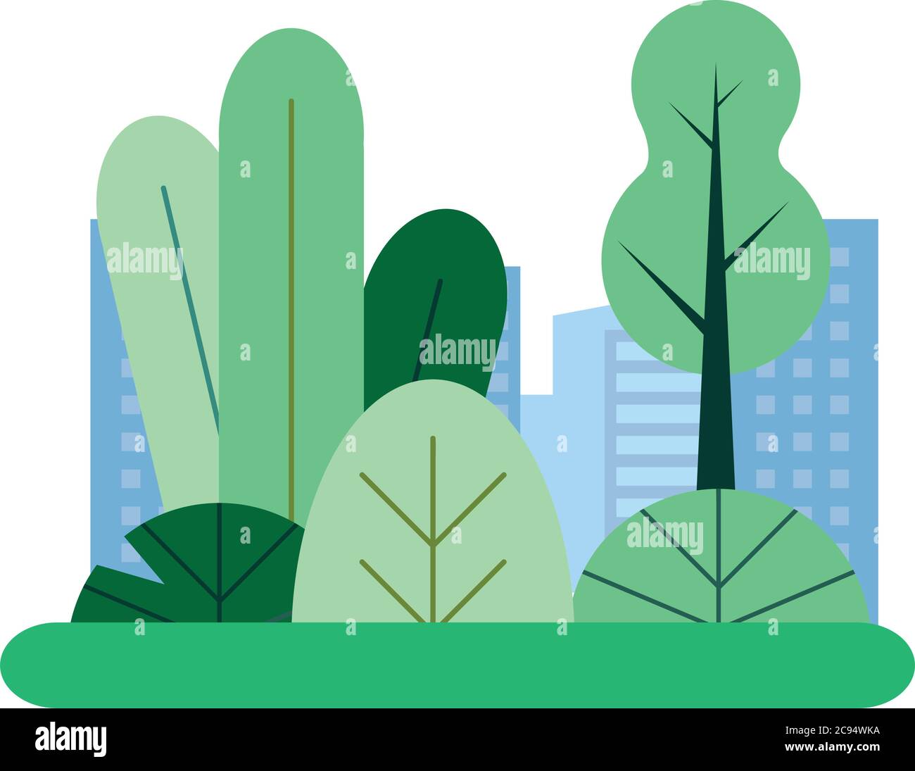 forest landscape natural scene icon vector illustration design Stock ...