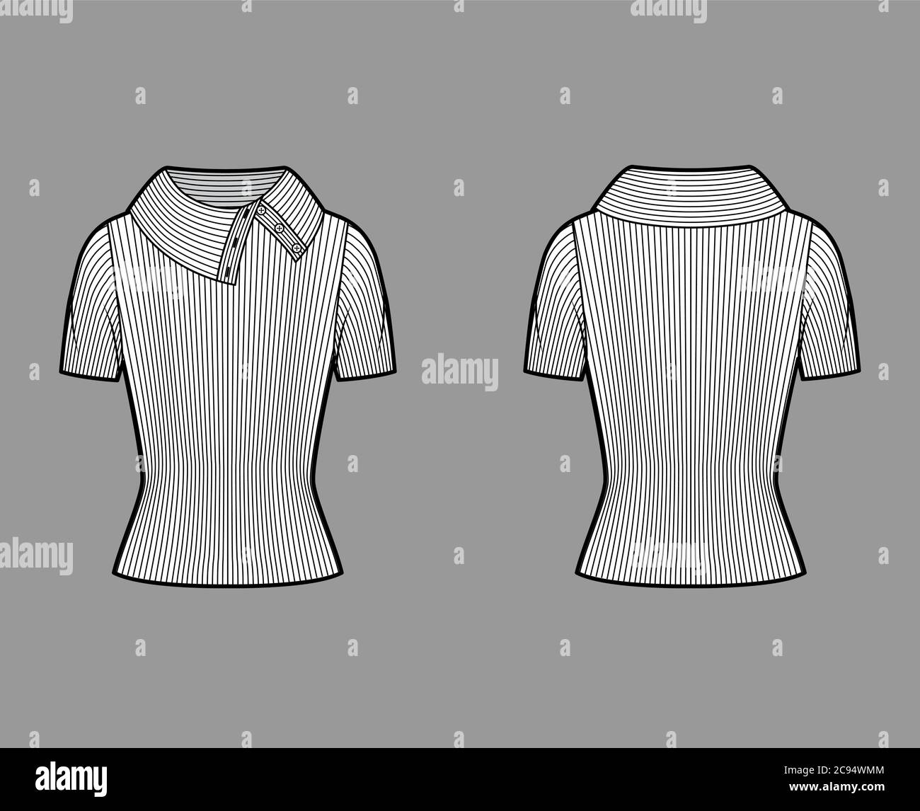 Button up sweater Stock Vector Images - Alamy