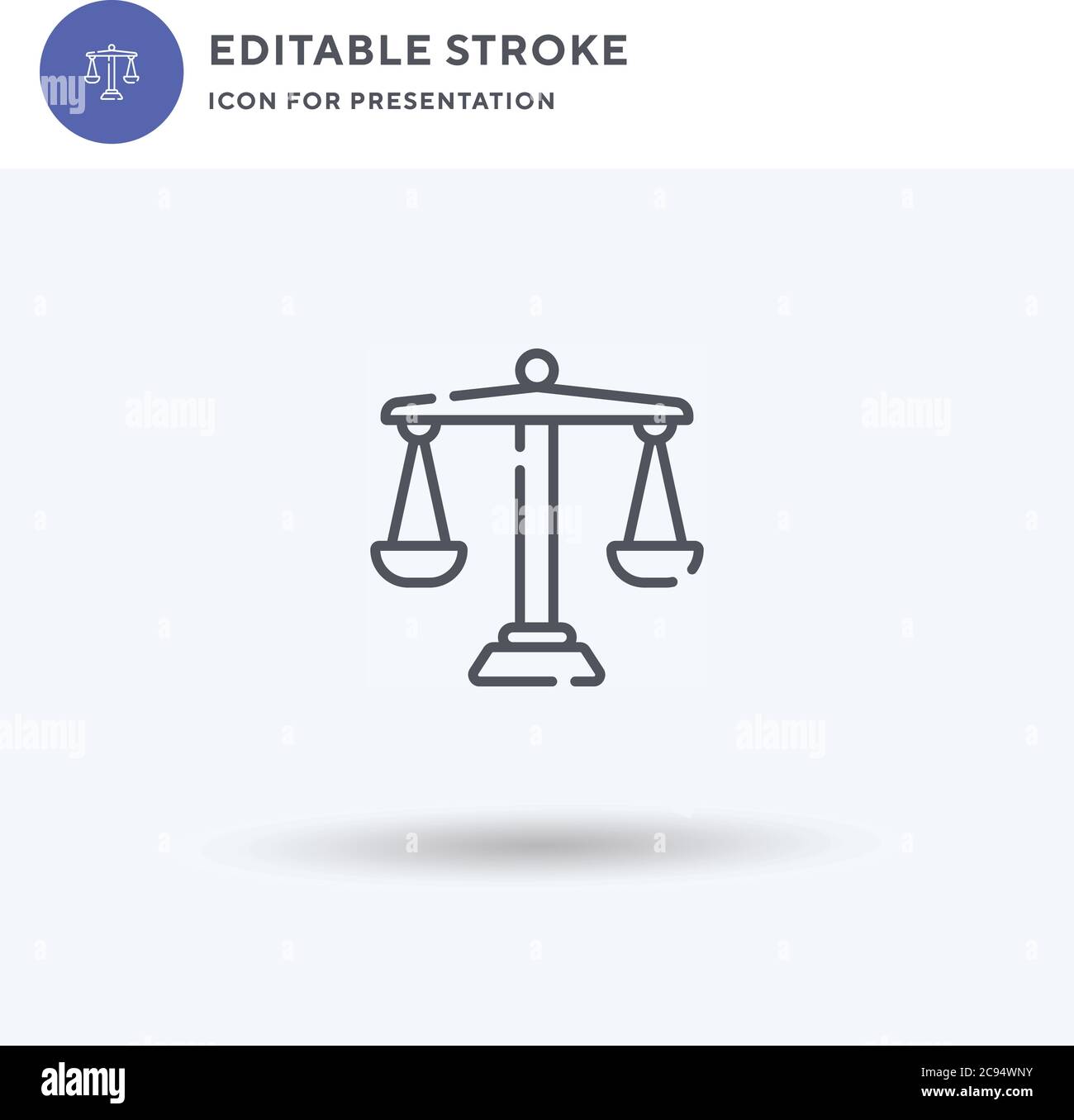 Balance icon vector, filled flat sign, solid pictogram isolated on ...