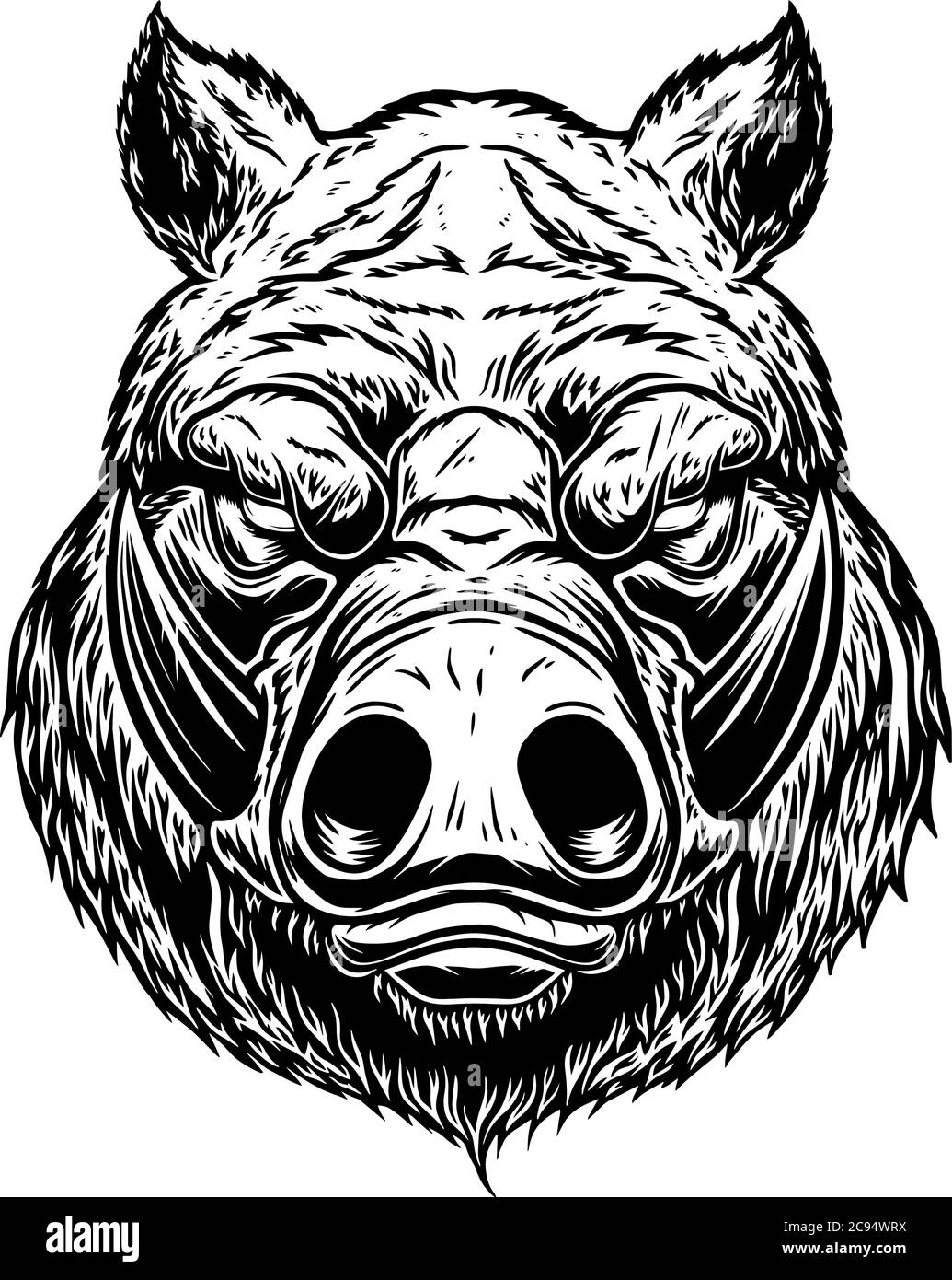 Angry boar Stock Vector Images - Alamy
