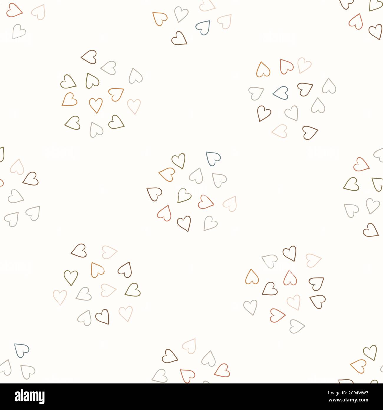 Seamless background love heart. Gender neutral baby pattern. Simple ...