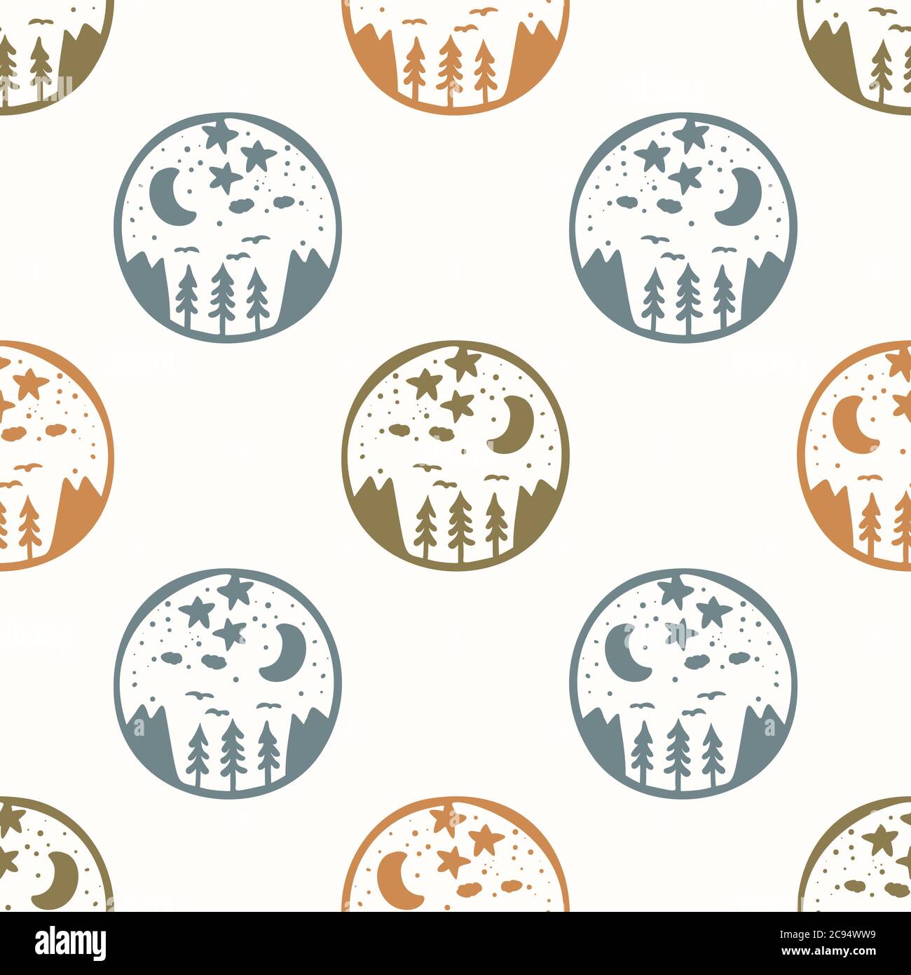 Seamless background outdoor park gender neutral baby pattern. Simple ...