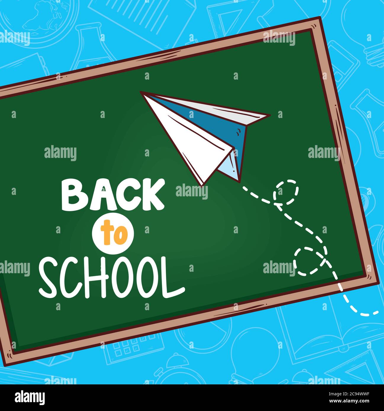 Paper airplane classroom Stock Vector Images - Alamy