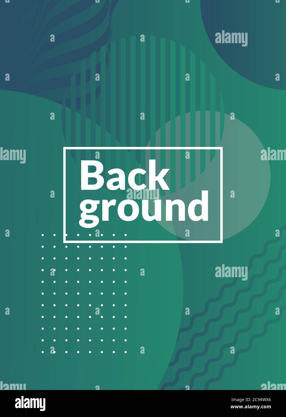 waves and forms green background vector illustration design Stock ...