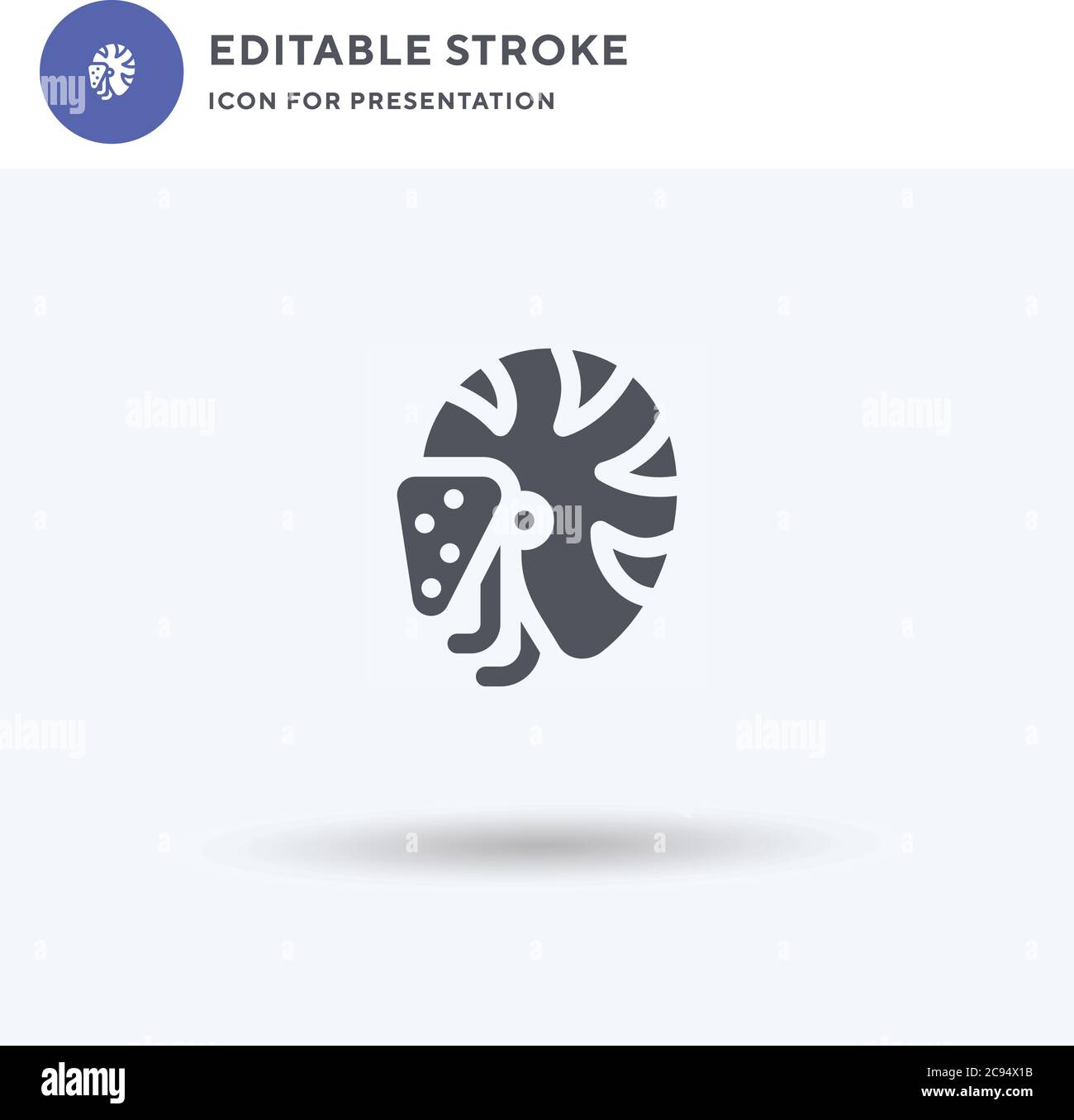 Nautilus icon vector, filled flat sign, solid pictogram isolated on ...