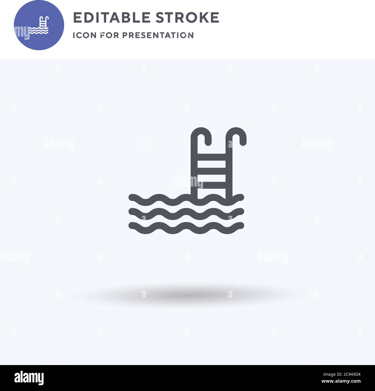 Swimming Pool icon vector, filled flat sign, solid pictogram isolated ...
