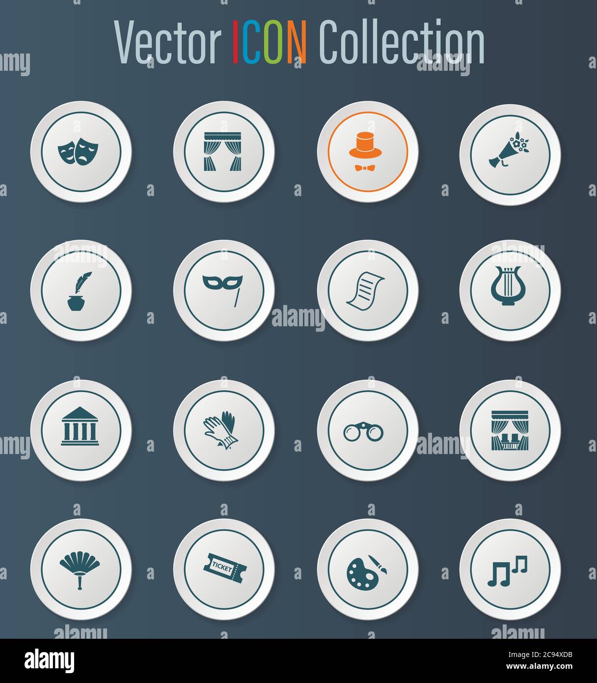 Theater icons set Stock Vector Image & Art - Alamy