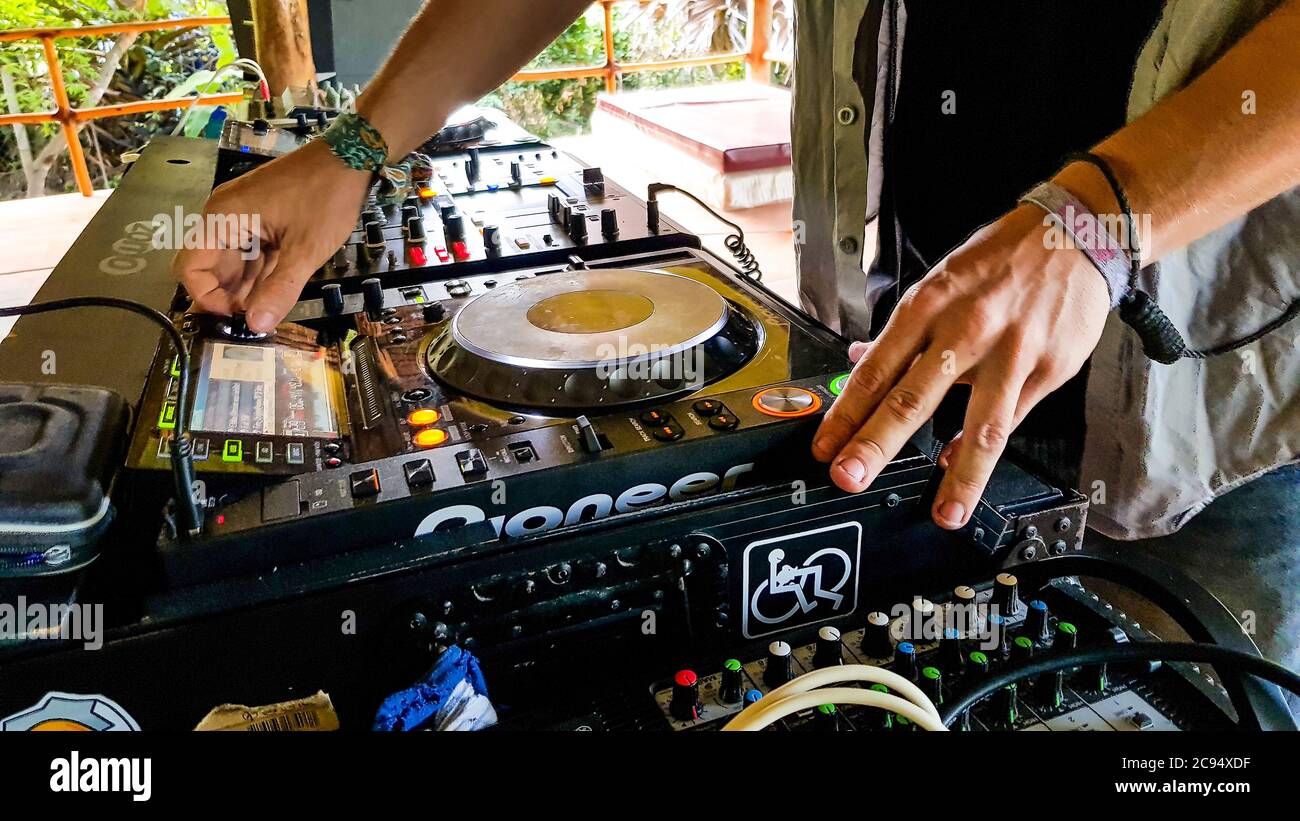 A DJ mixer at a Party Stock Photo - Alamy
