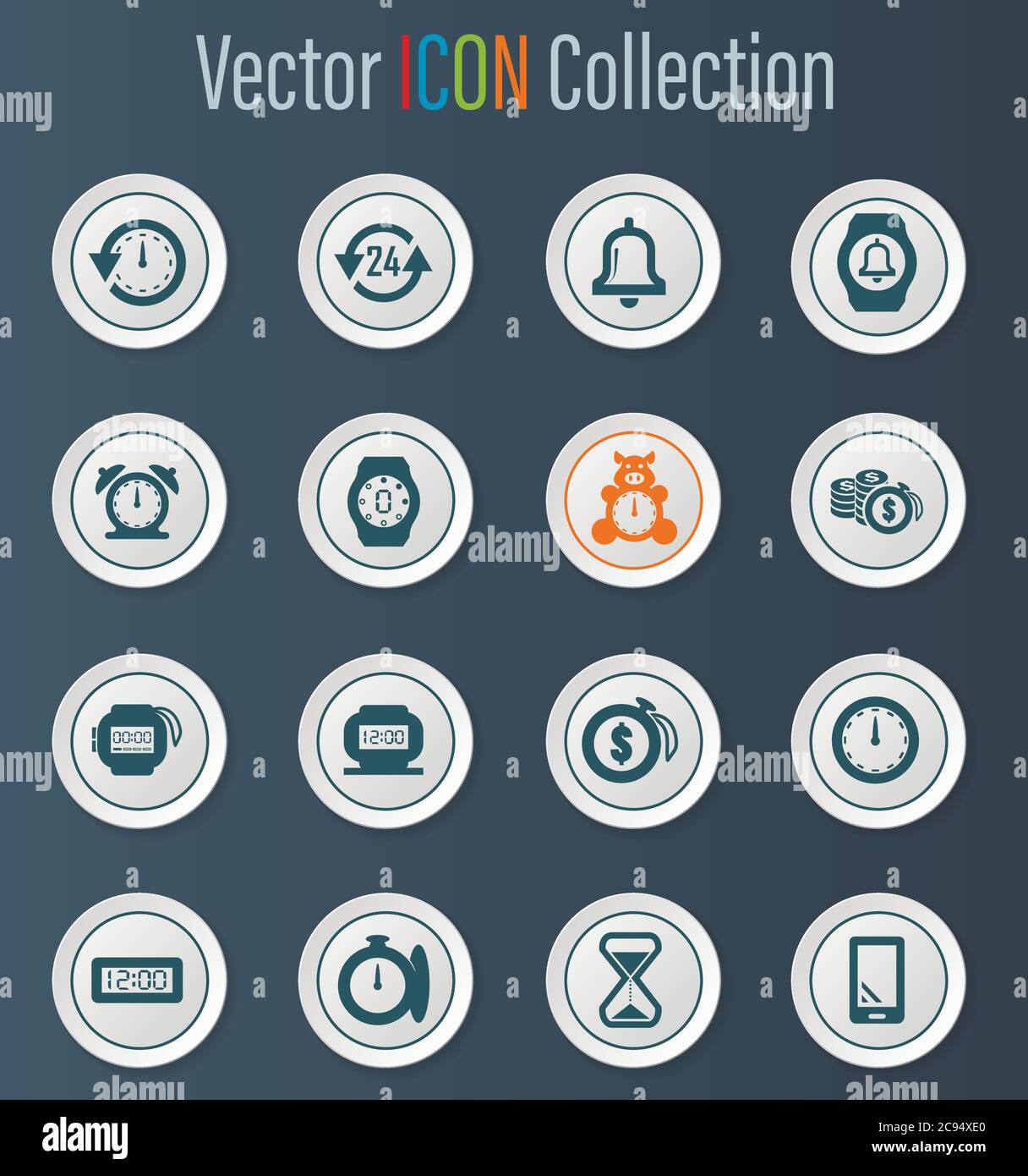 Time icons set Stock Vector Image & Art - Alamy