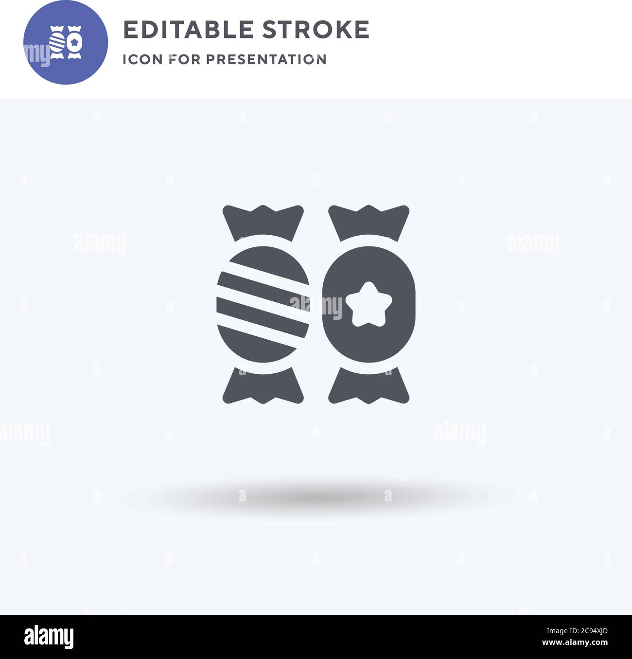 Candies icon vector, filled flat sign, solid pictogram isolated on ...