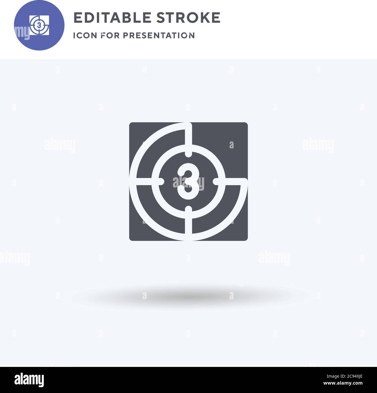 Countdown icon vector, filled flat sign, solid pictogram isolated on ...