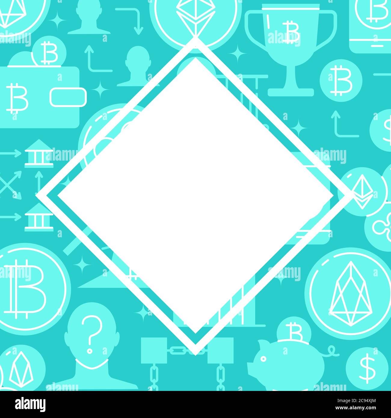 Cryptocurrency concept poster with place for text. Digital money banner ...