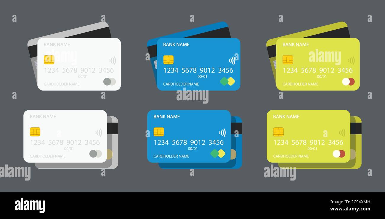 Front back blue debit card hi-res stock photography and images - Alamy