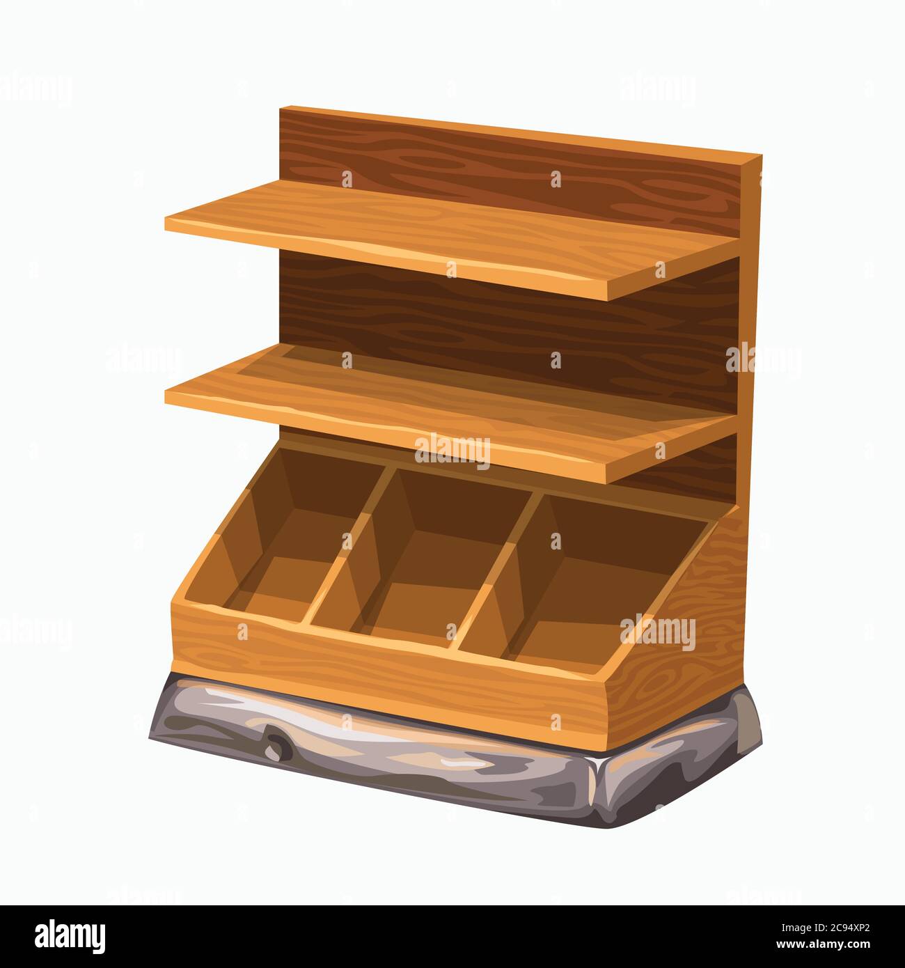 Empty store shelf Stock Vector Images - Alamy