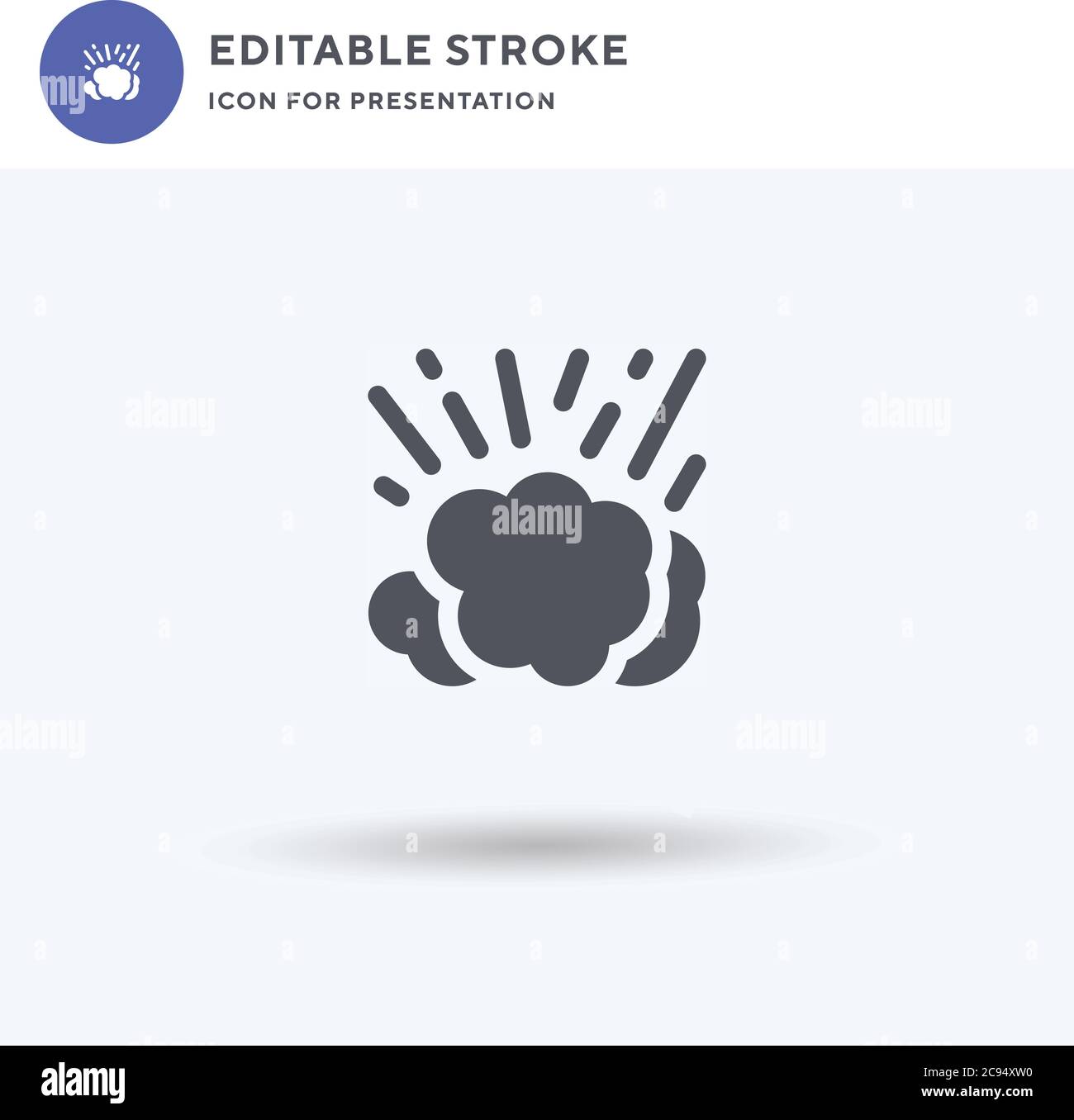 Explosion icon vector, filled flat sign, solid pictogram isolated on ...