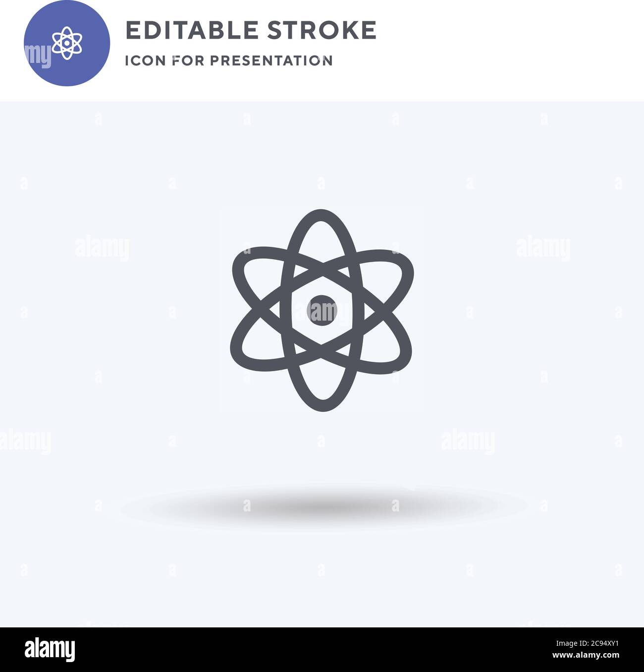 Atom structure line solid Stock Vector Images - Alamy