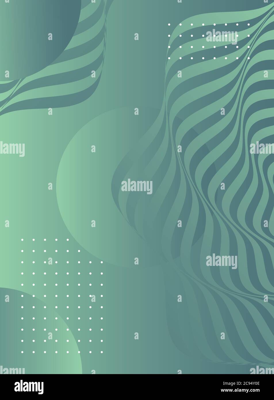 waves and forms green background vector illustration design Stock ...