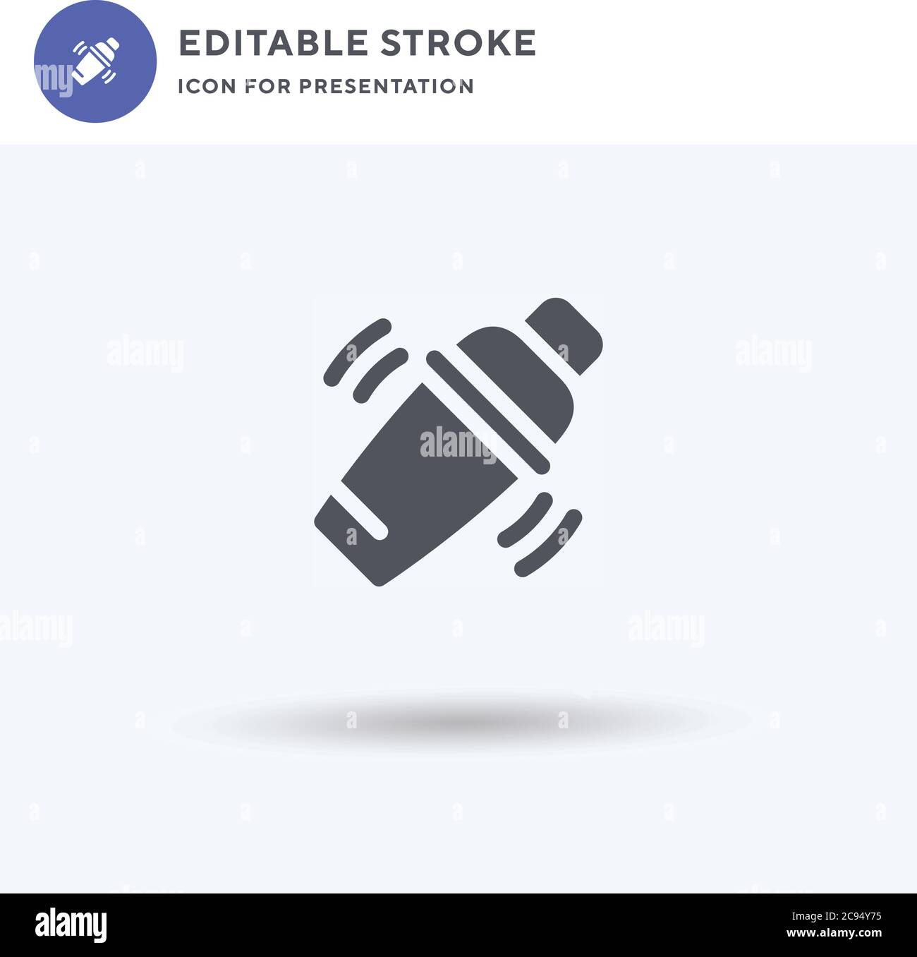 Shaker icon vector, filled flat sign, solid pictogram isolated on white ...