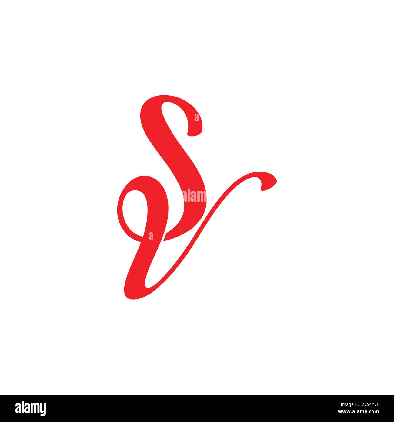 letters sv linked infinity ribbon design logo vector Stock Vector Image ...