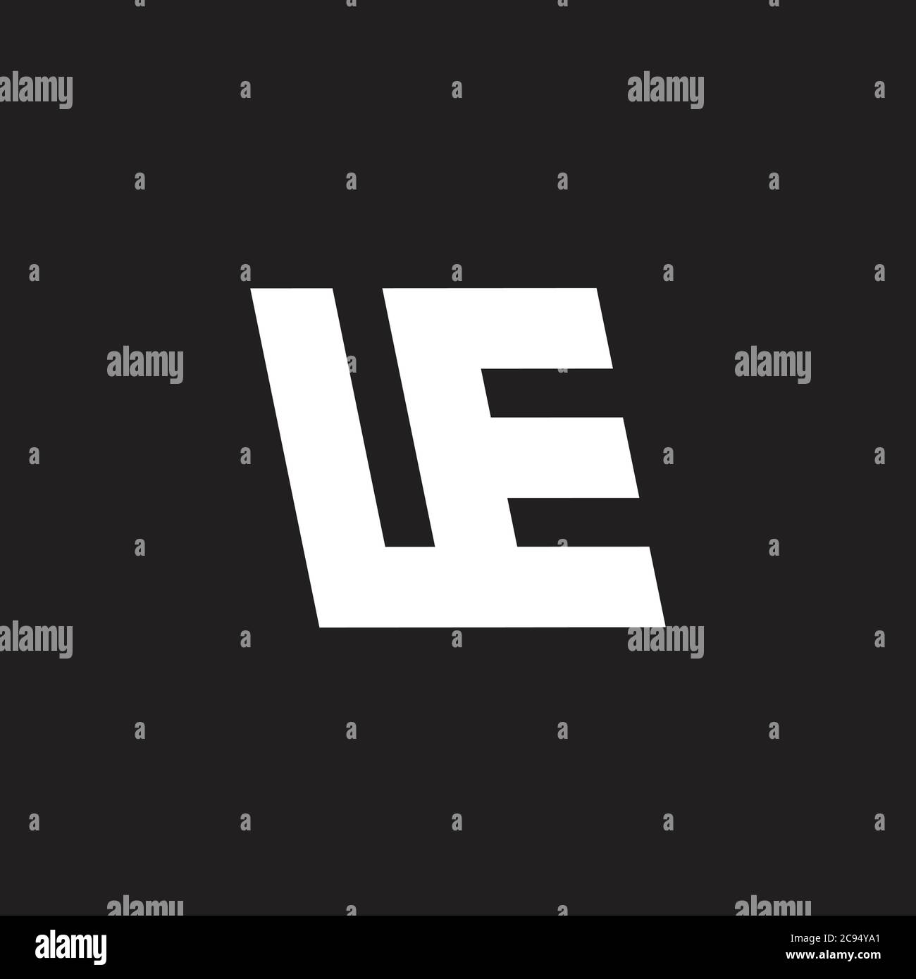 abstract letter ue motion symbol simple geometric logo vector Stock ...