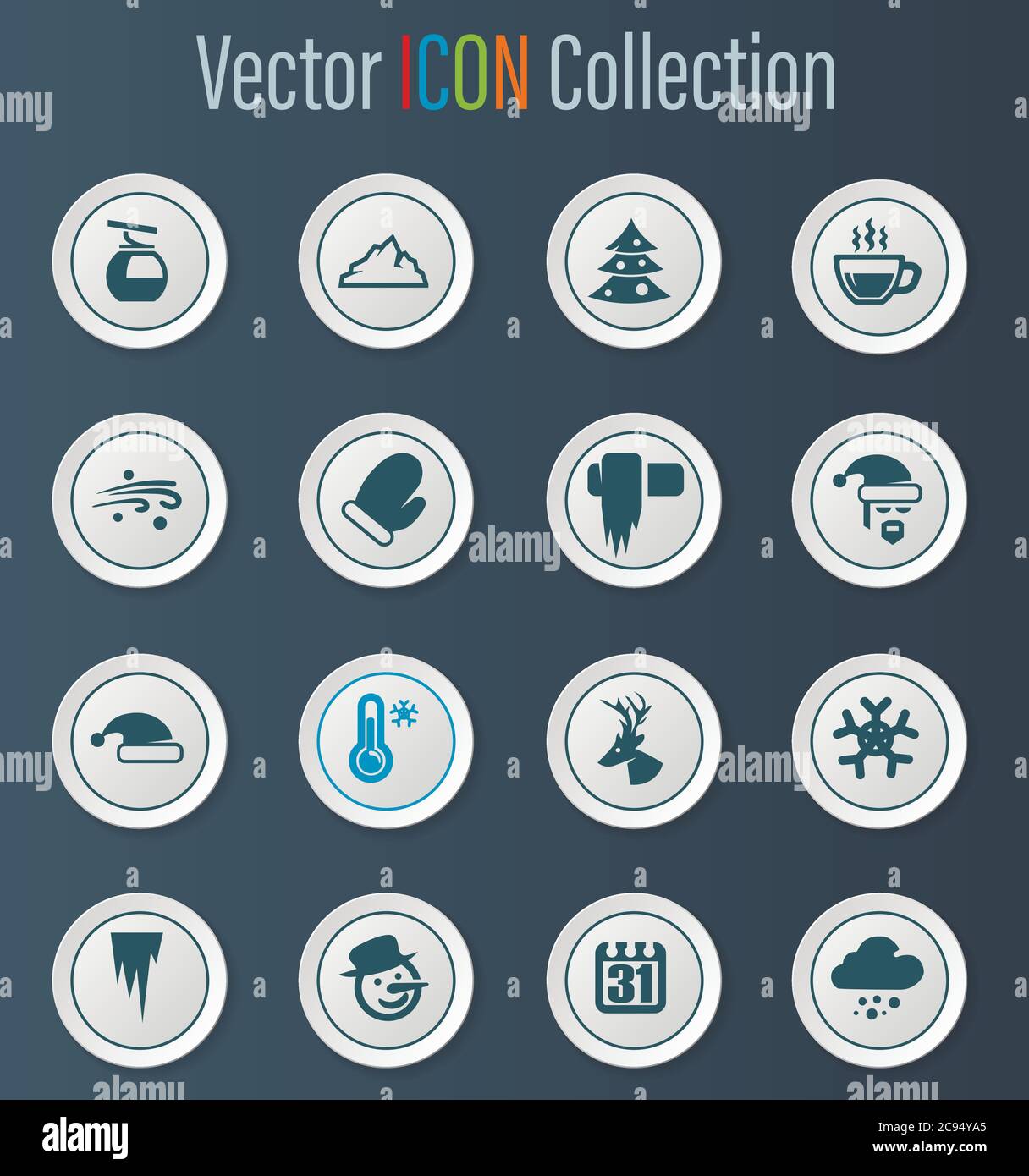 Winter icons set Stock Vector Image & Art - Alamy