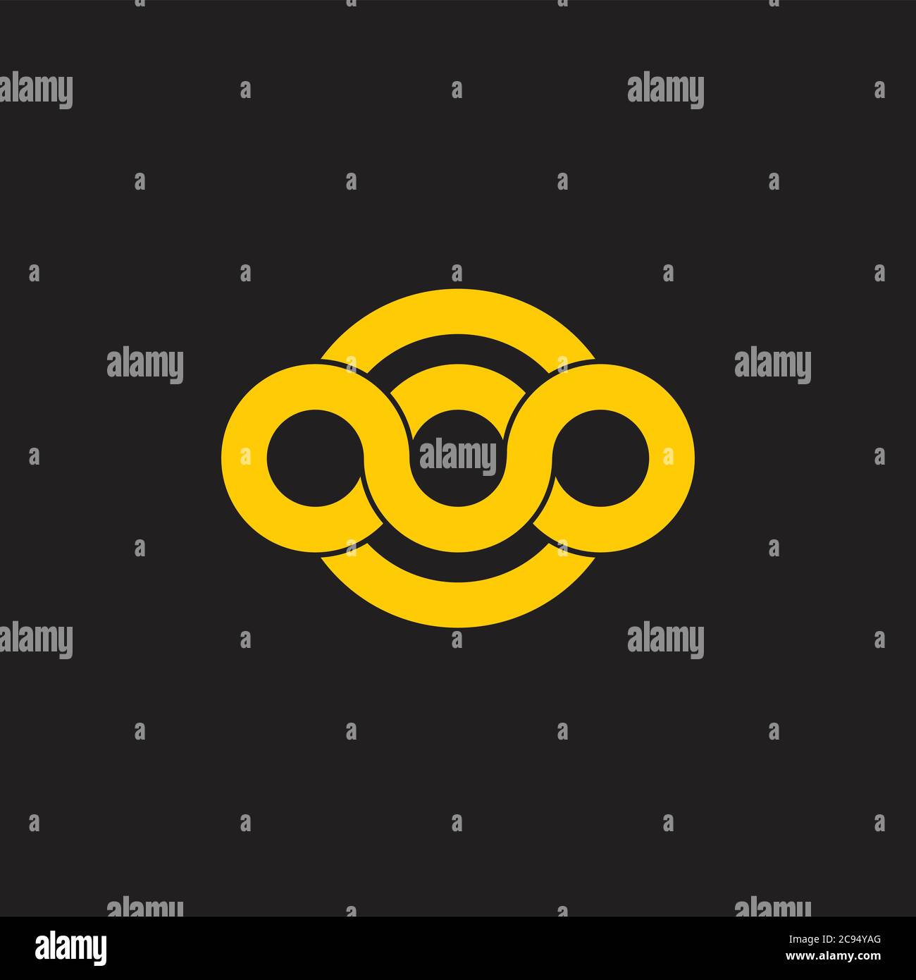 abstract linked helix infinity design logo vector Stock Vector Image ...