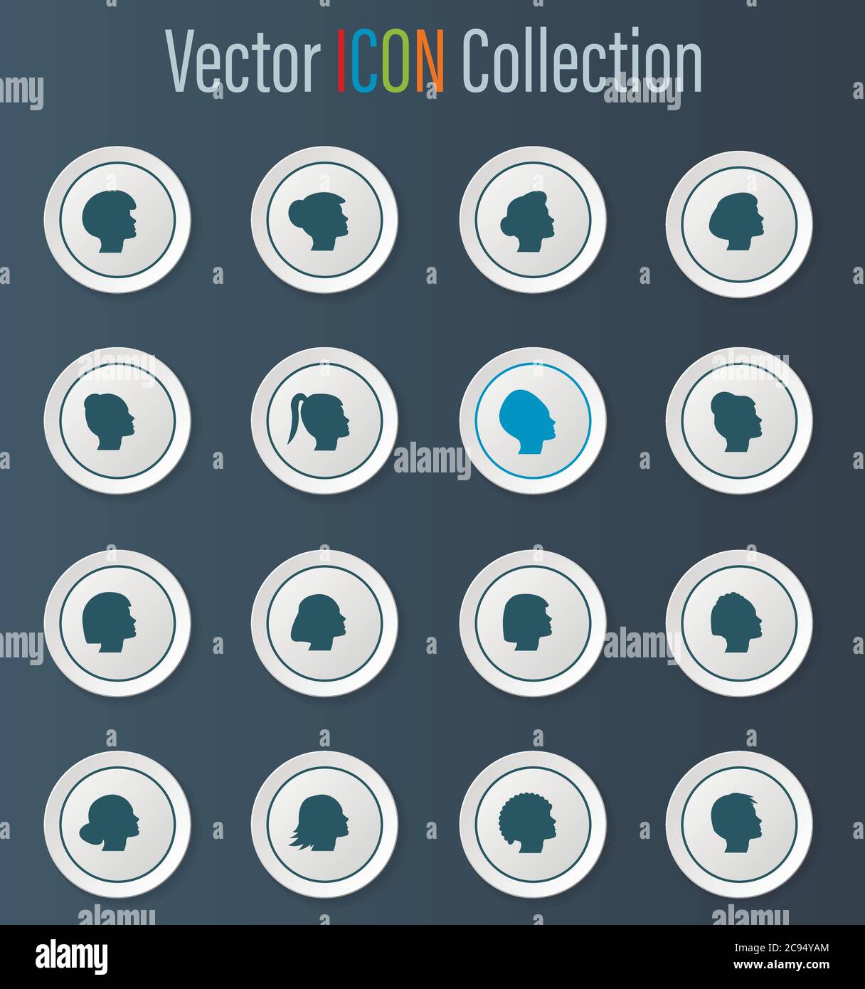 Woman icons set Stock Vector Image & Art - Alamy