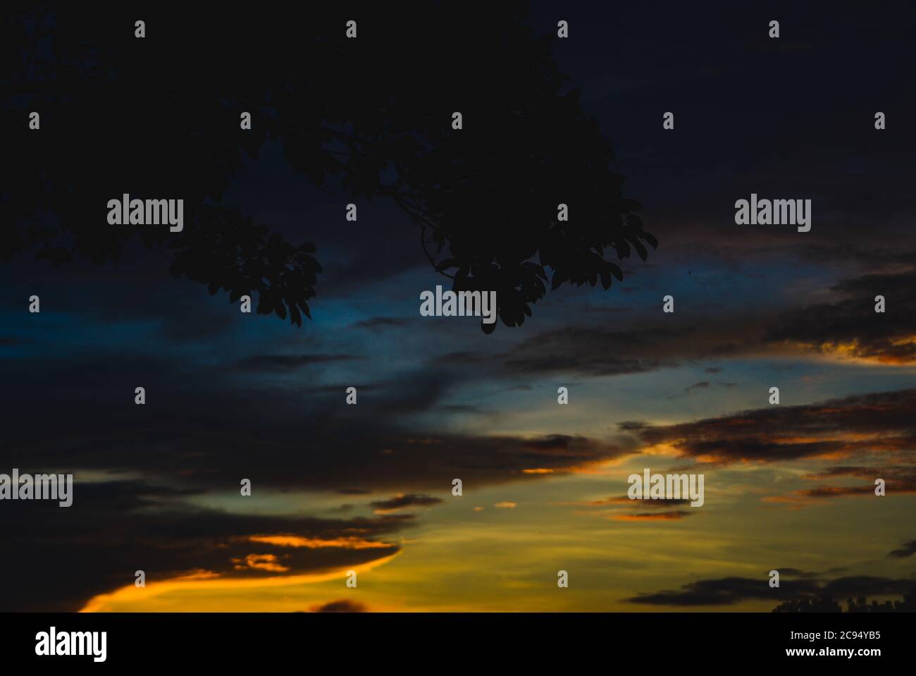 Wonderful Sunset in village side Stock Photo - Alamy