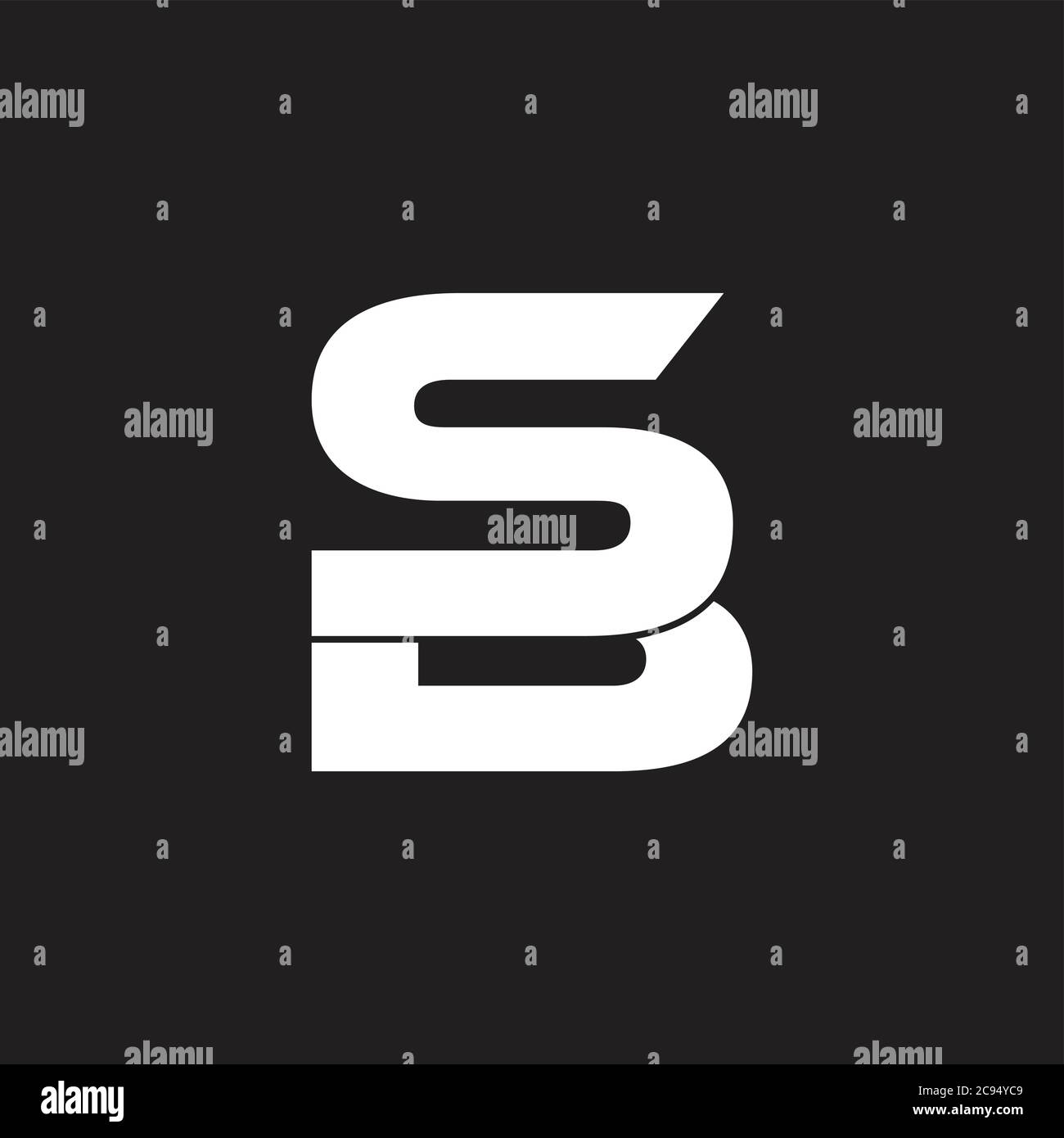 letter sb simple linked geometric logo vector Stock Vector Image & Art ...