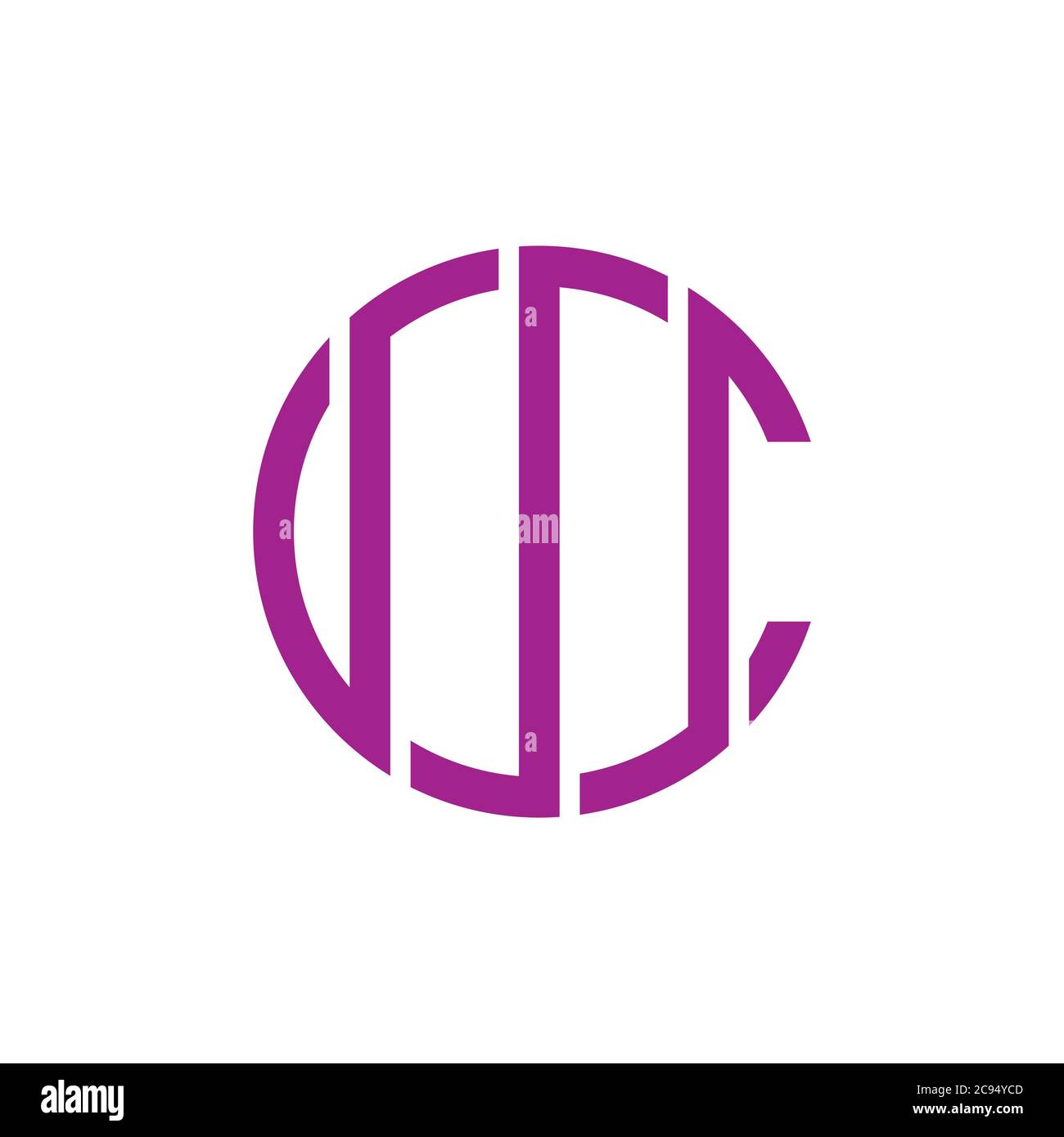 abstract letter sc circle geometric line logo vector Stock Vector Image ...