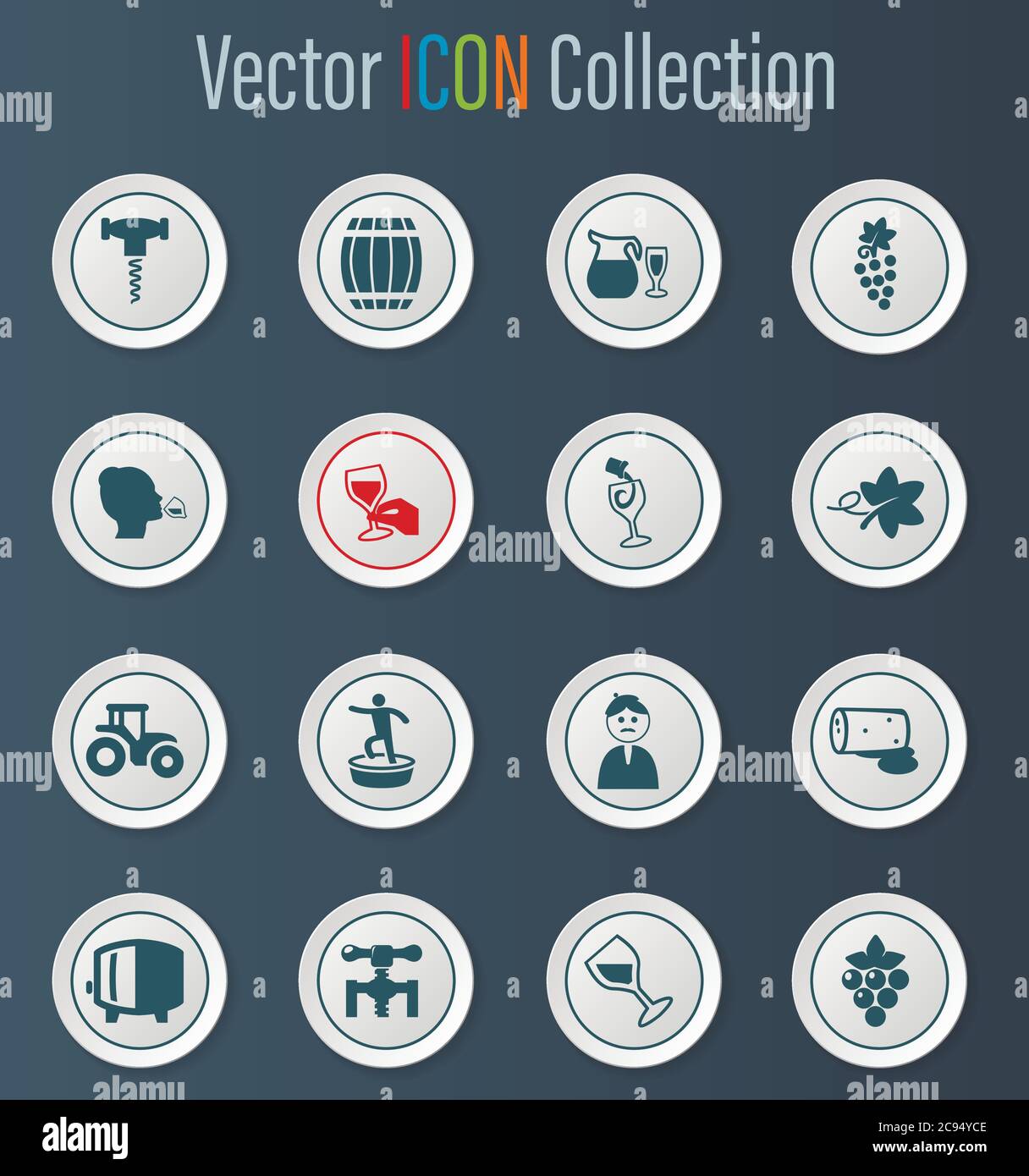 Vineyard and Wine icons set Stock Vector Image & Art - Alamy